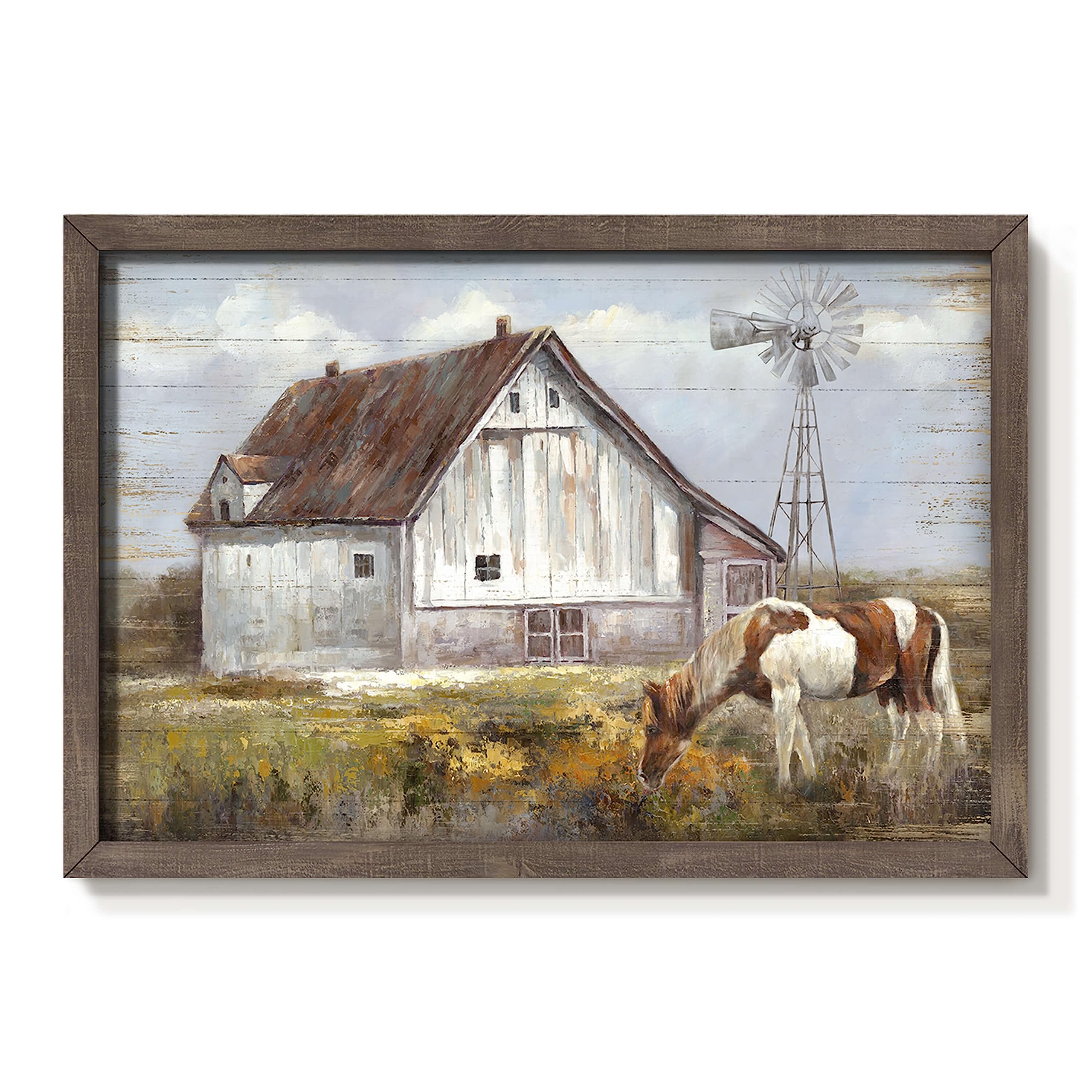 Amazon.com: Barn Framed Wall Art Decor: Rustic Farmhouse Wooden Picture ...