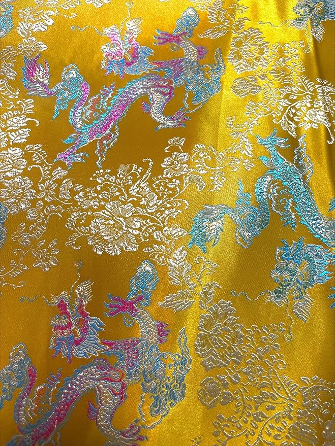 Amazon.com: Sedona Designz Chinese Dragon Brocade Fabric by The Yard ...