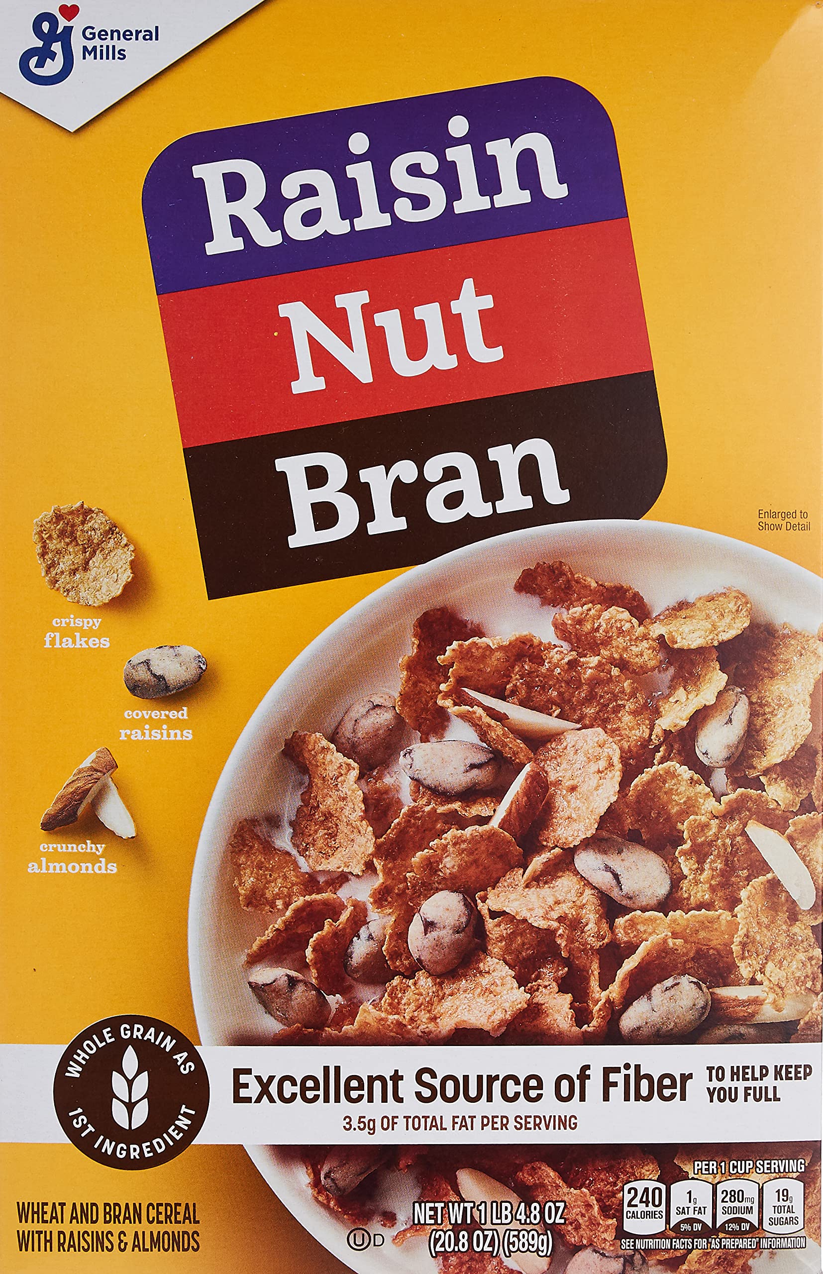 Snapklik.com : Raisin Nut Bran Cereal, High Fiber Cereal Made