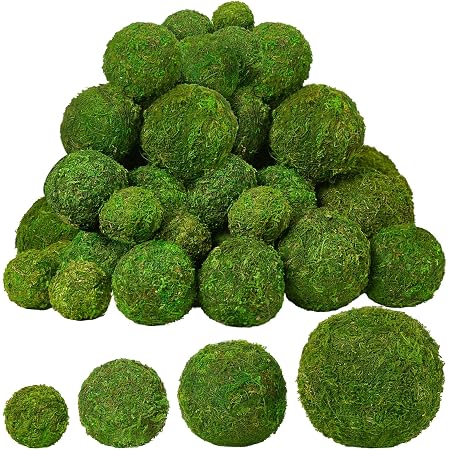Amazon.com: Amyhill 38 Pieces Moss Balls Decorative Green Plant Mossy ...