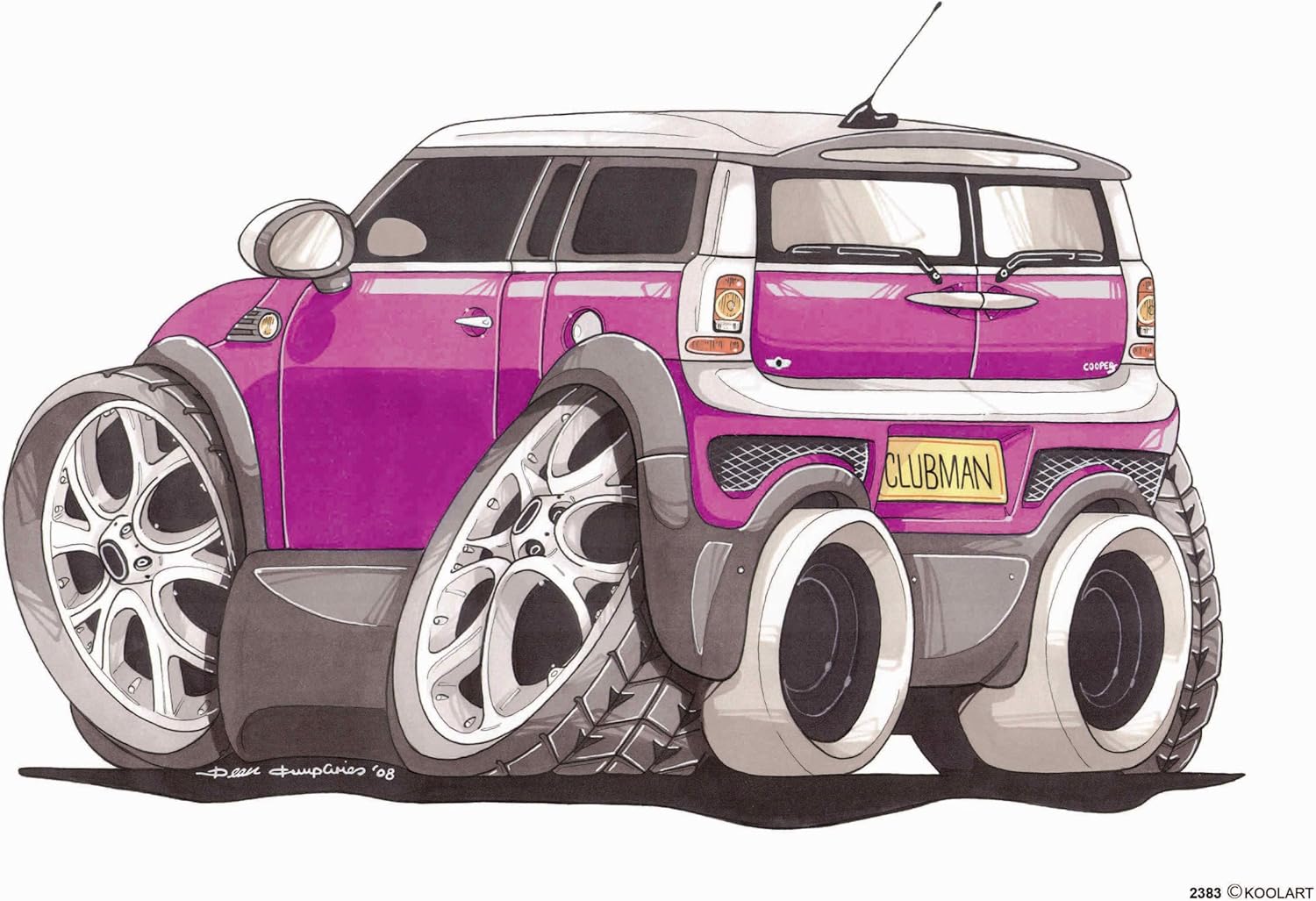 Ceramic Mug Koolart Image Pink Mini Clubman : Amazon.co.uk: Home & Kitchen