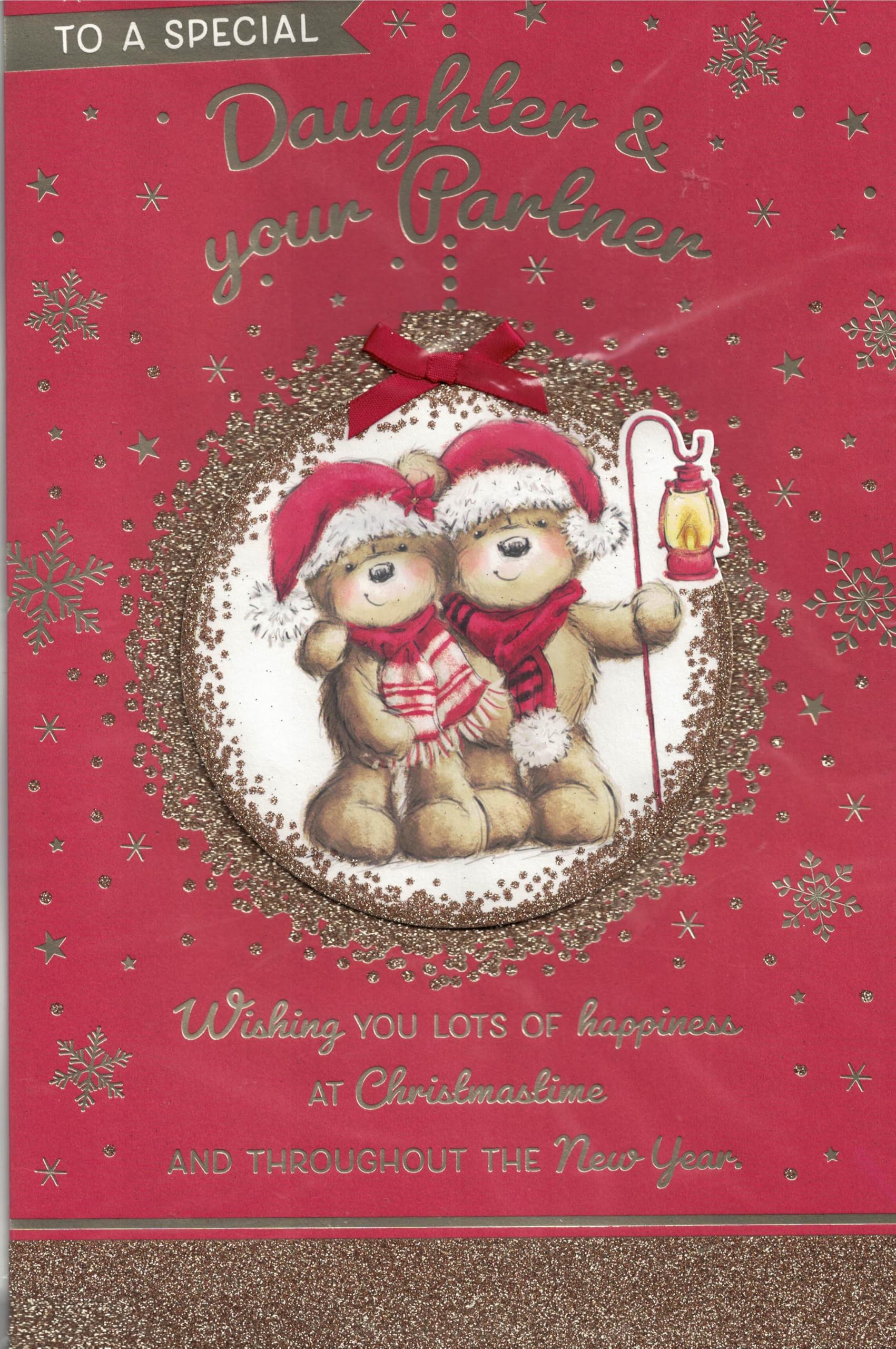 Extra Large Christmas Card for Daughter and Partner, 8 Page Insert ...