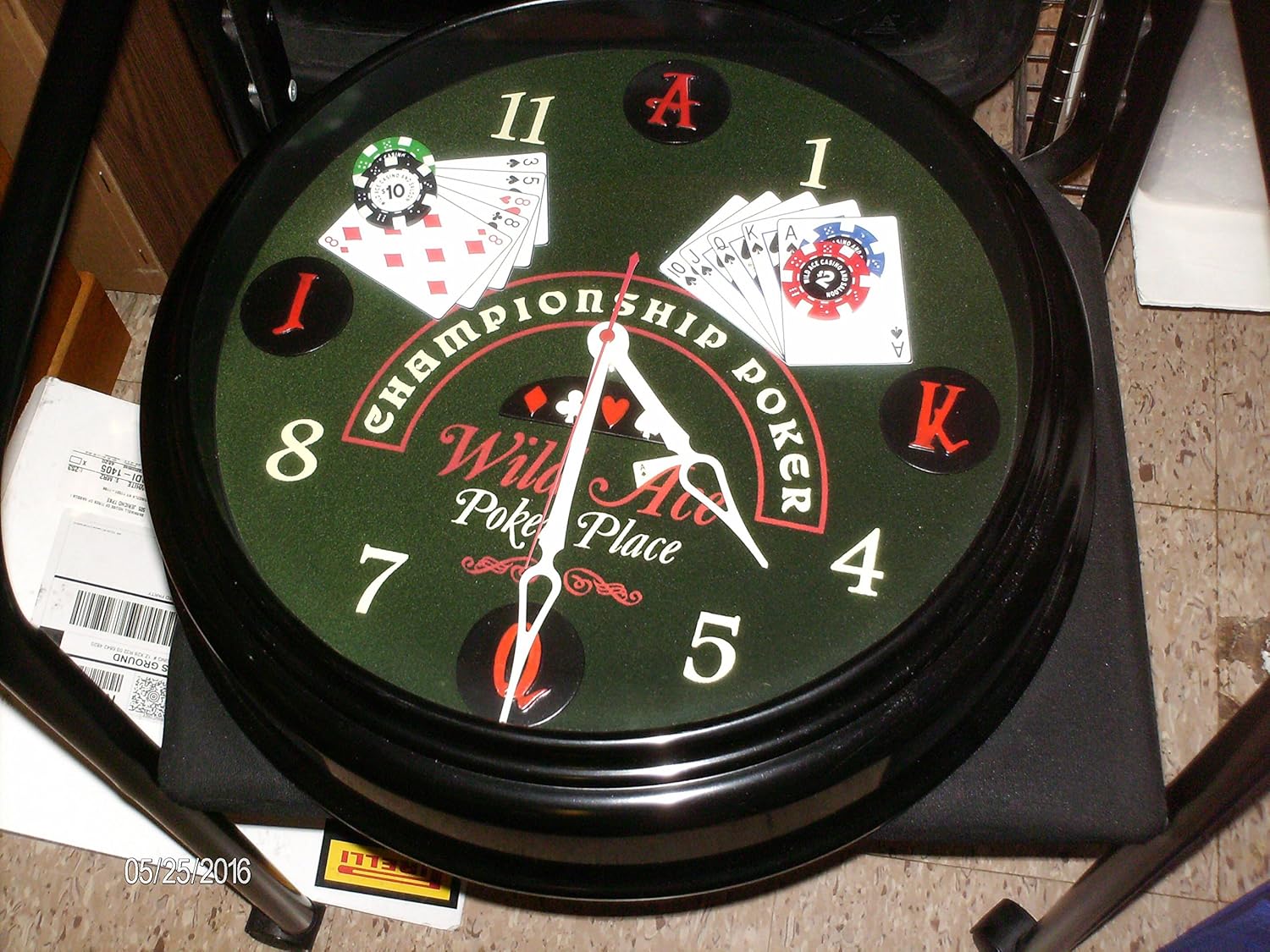 Amazon.com: WILD ACE POKER PLACE CHAMPIONSHIP POKER WALL CLOCK: Home ...
