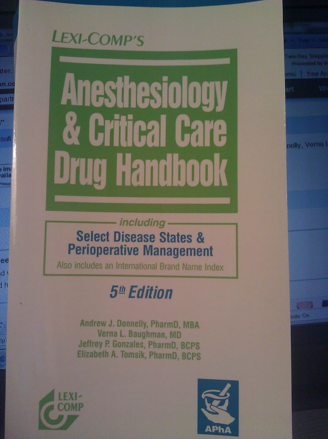 Anesthesiology & Critical Care Drug Handbook: Andrew J. Donnelly ...
