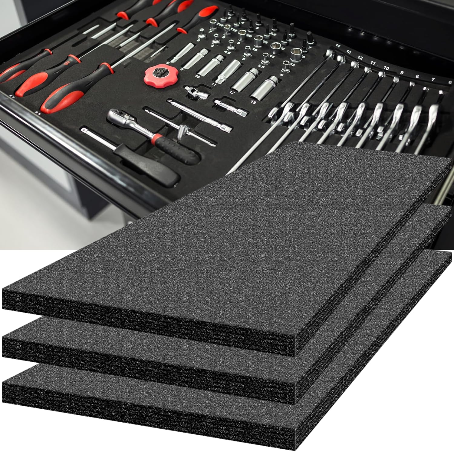 Amazon.com: ONREVA Tool Box Foam, 3Pack 48x24x1 inch, Foam Inserts for ...