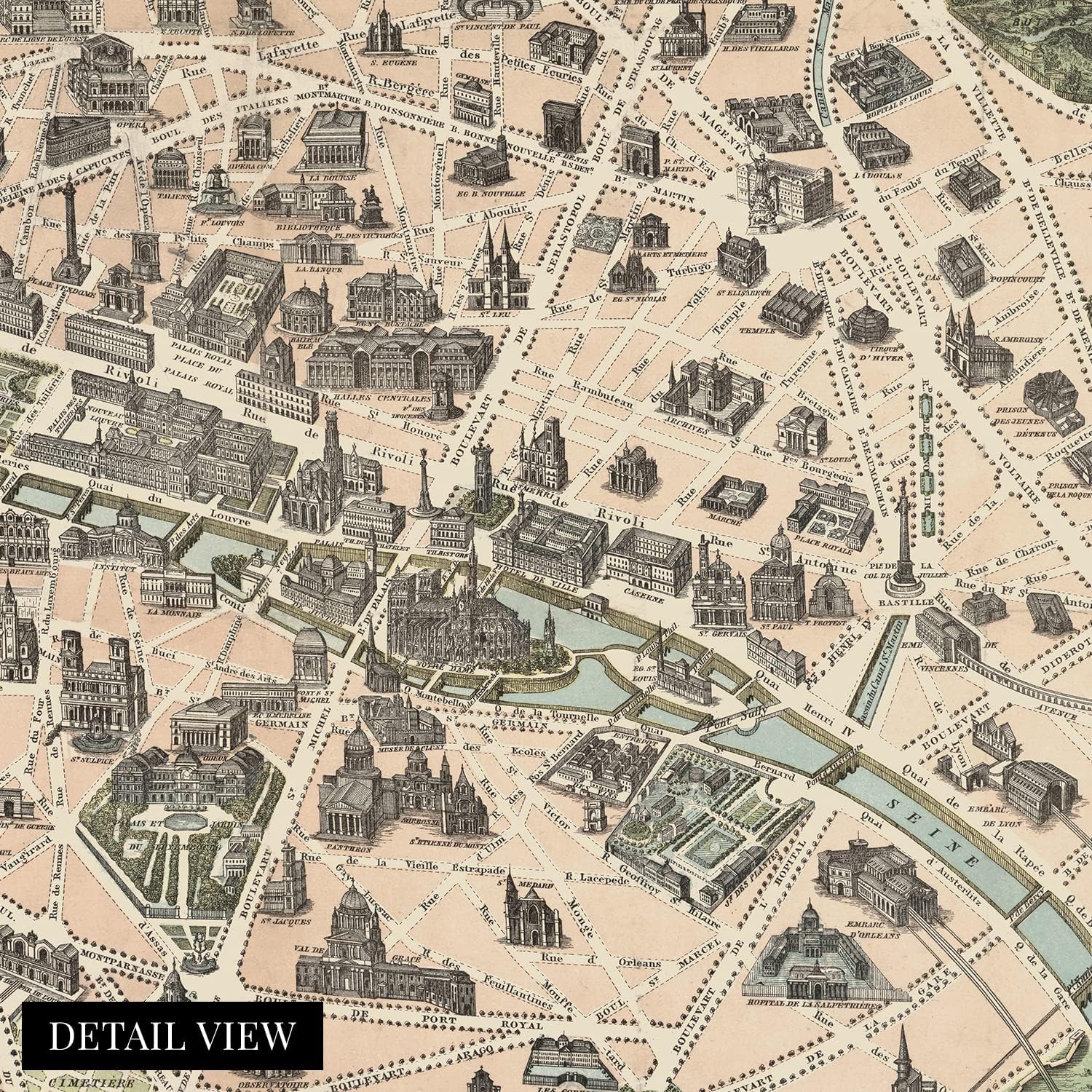 HISTORIX 1878 Vintage Paris Map Art - 18x24 Inch Comoros | Ubuy