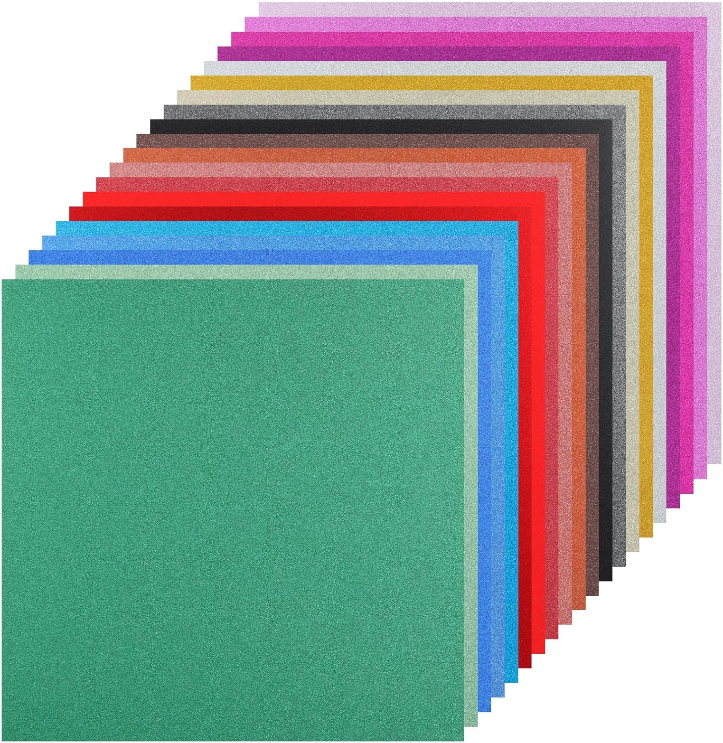 Amazon.com: Harloon 100 Sheets Glitter Cardstock Paper 12 x 12 Inch ...