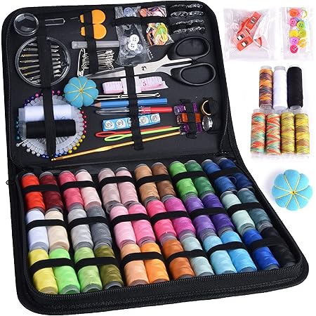 Sewing Kit,184 Pcs Premium Large Sewing Supplies with PU Case,38 XL ...