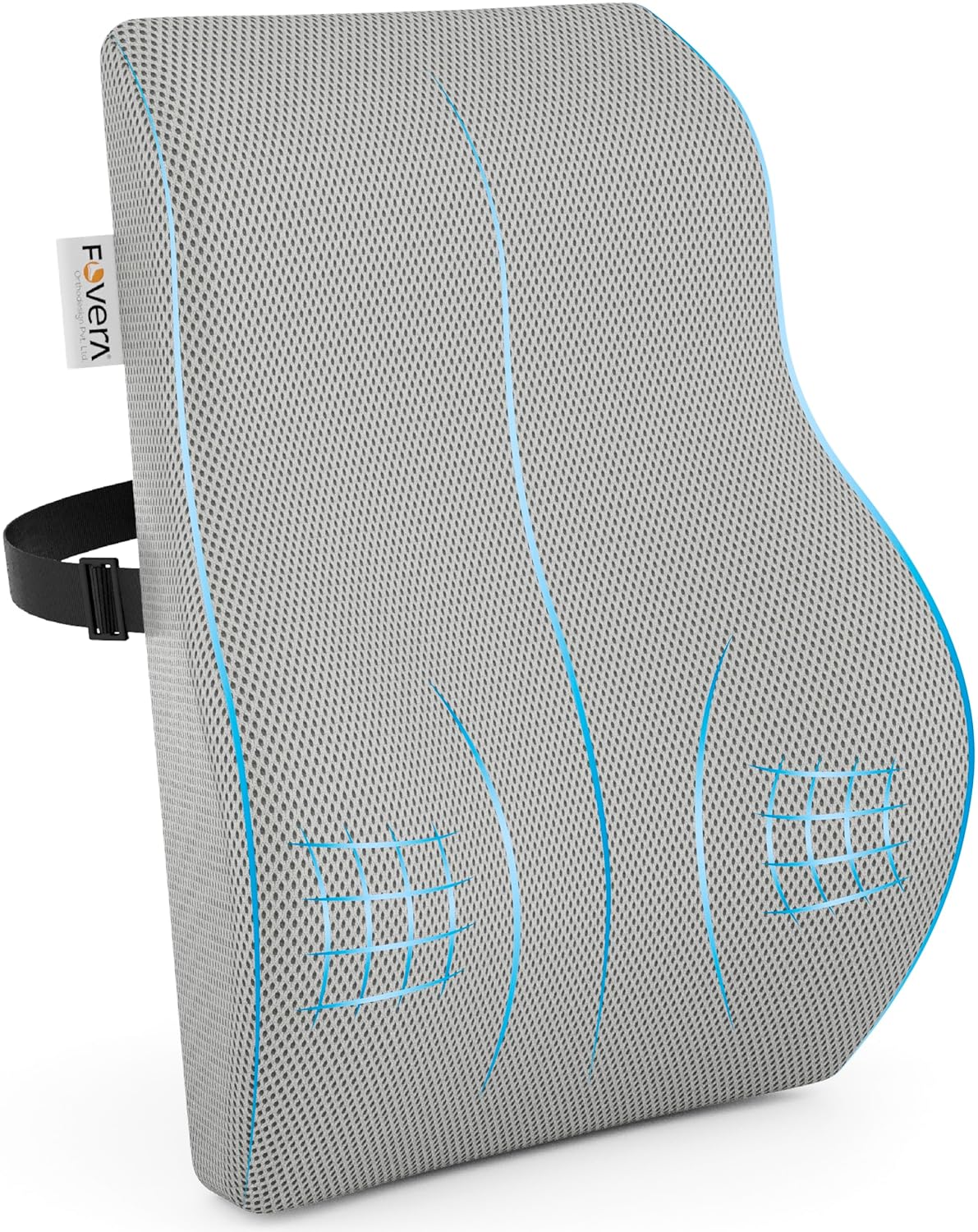 FOVERA Back Support for Office Chair | 2 Years Warranty | Gel Memory ...