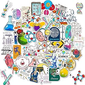 Amazon.com: 50 Pcs Natural Sciences Stickers Pack, Physics, Chemistry ...