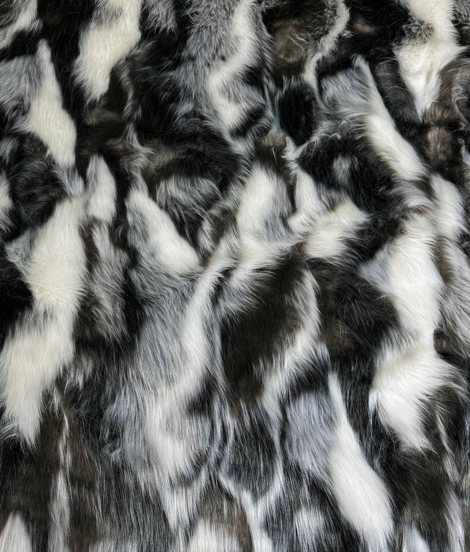 Amazon.com: Faux Fur Fabric Long Pile Tribal Patchwork 58" W/Sold by ...