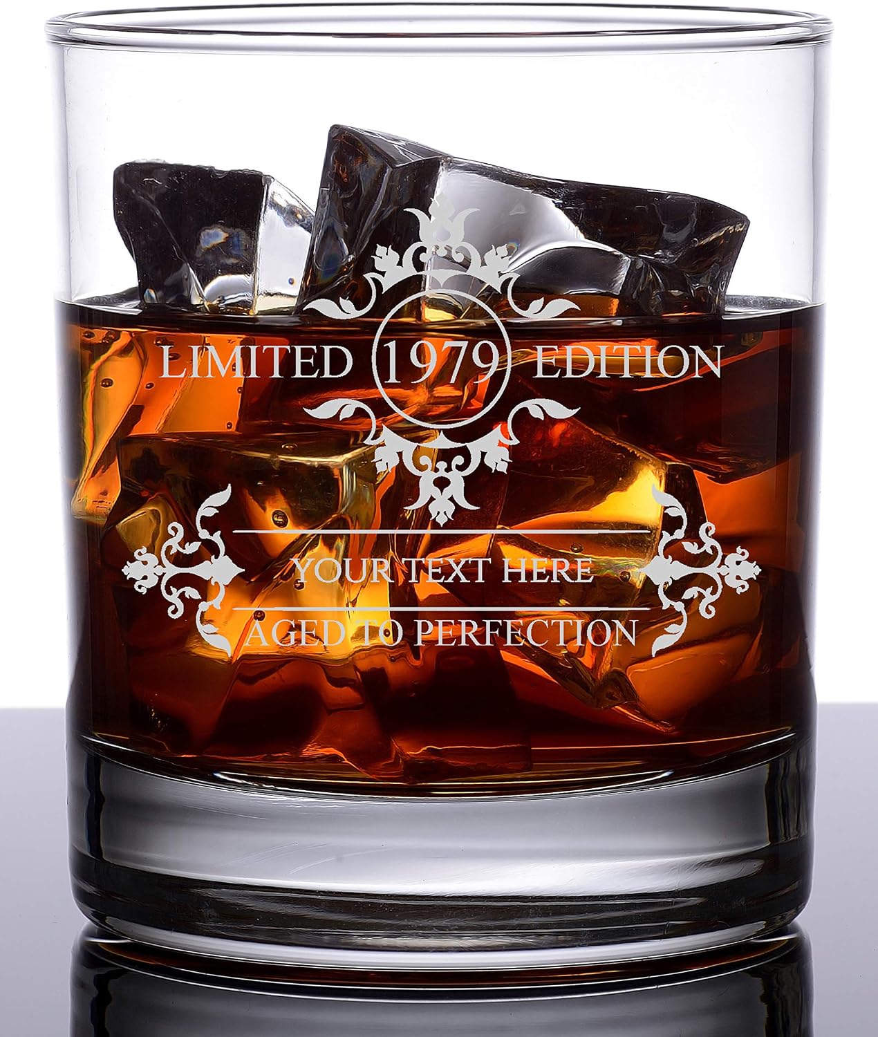 Amazon.com | Personalized - Customized Cube Rocks Whiskey Glass Limited ...