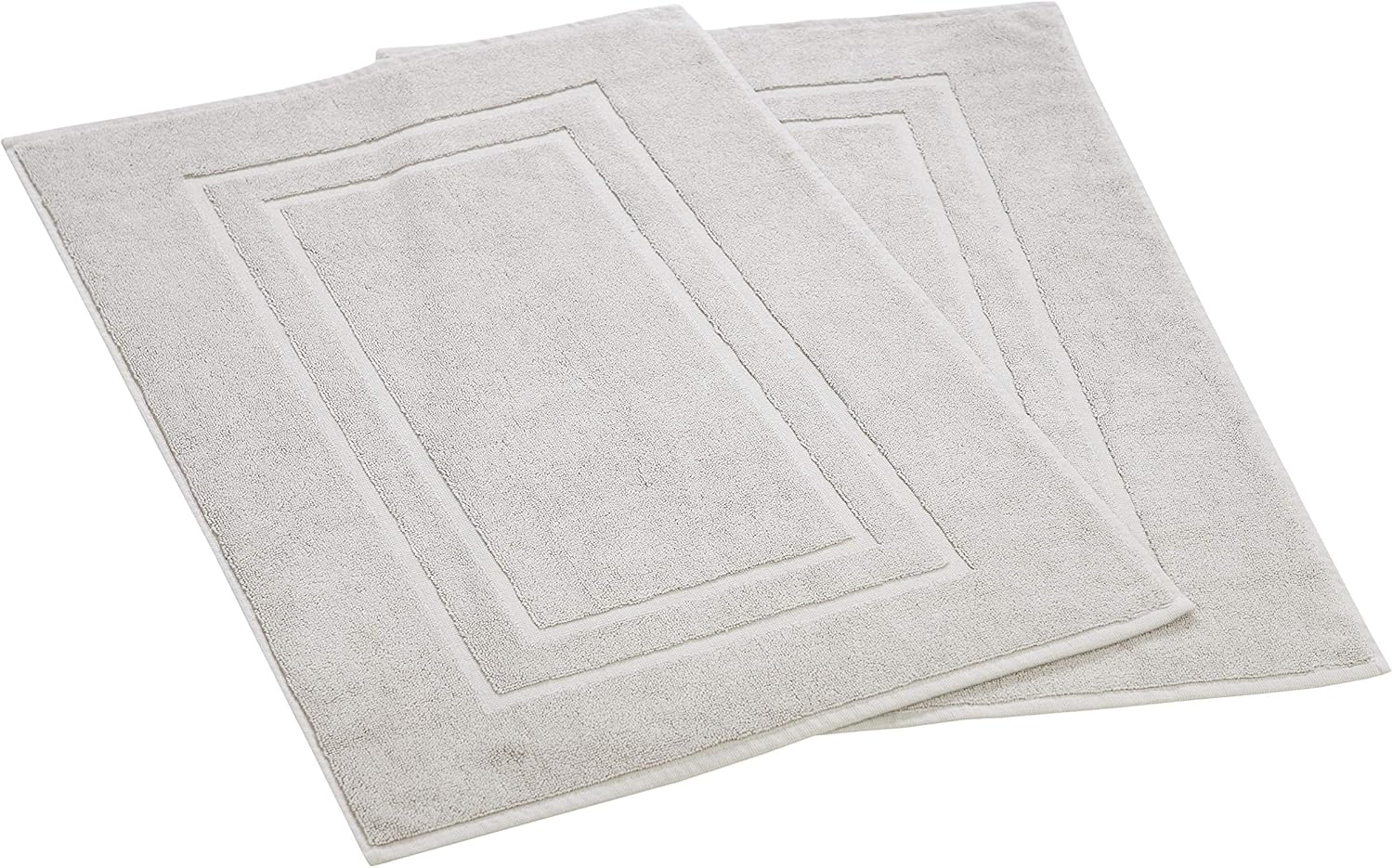 Amazon.com: Feather & Stitch 100% Cotton Terry Bath Mats, 2 Piece Towel ...