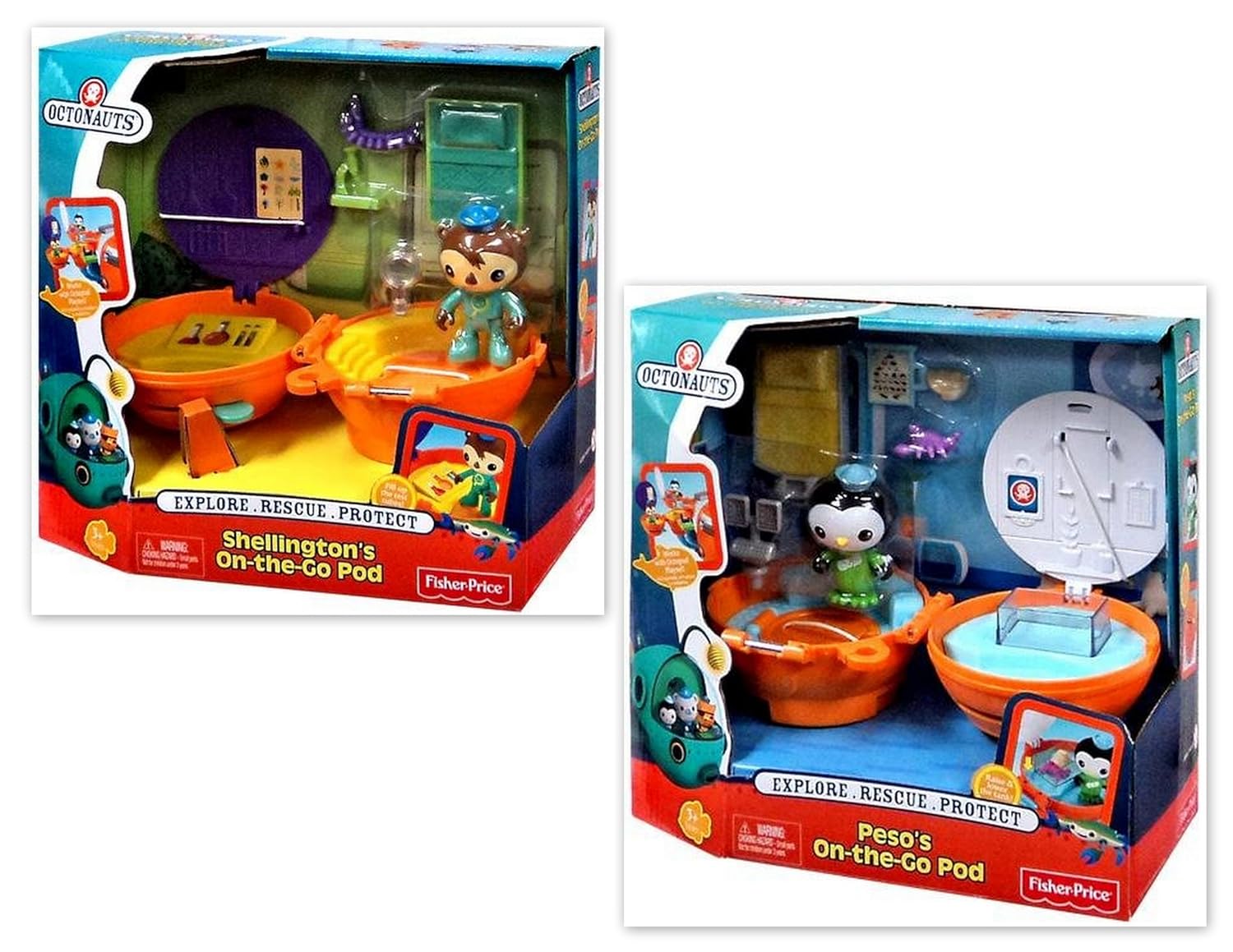 Buy Disney Junior Octonauts Peso & Shellington On The Go Pods Bundle of ...