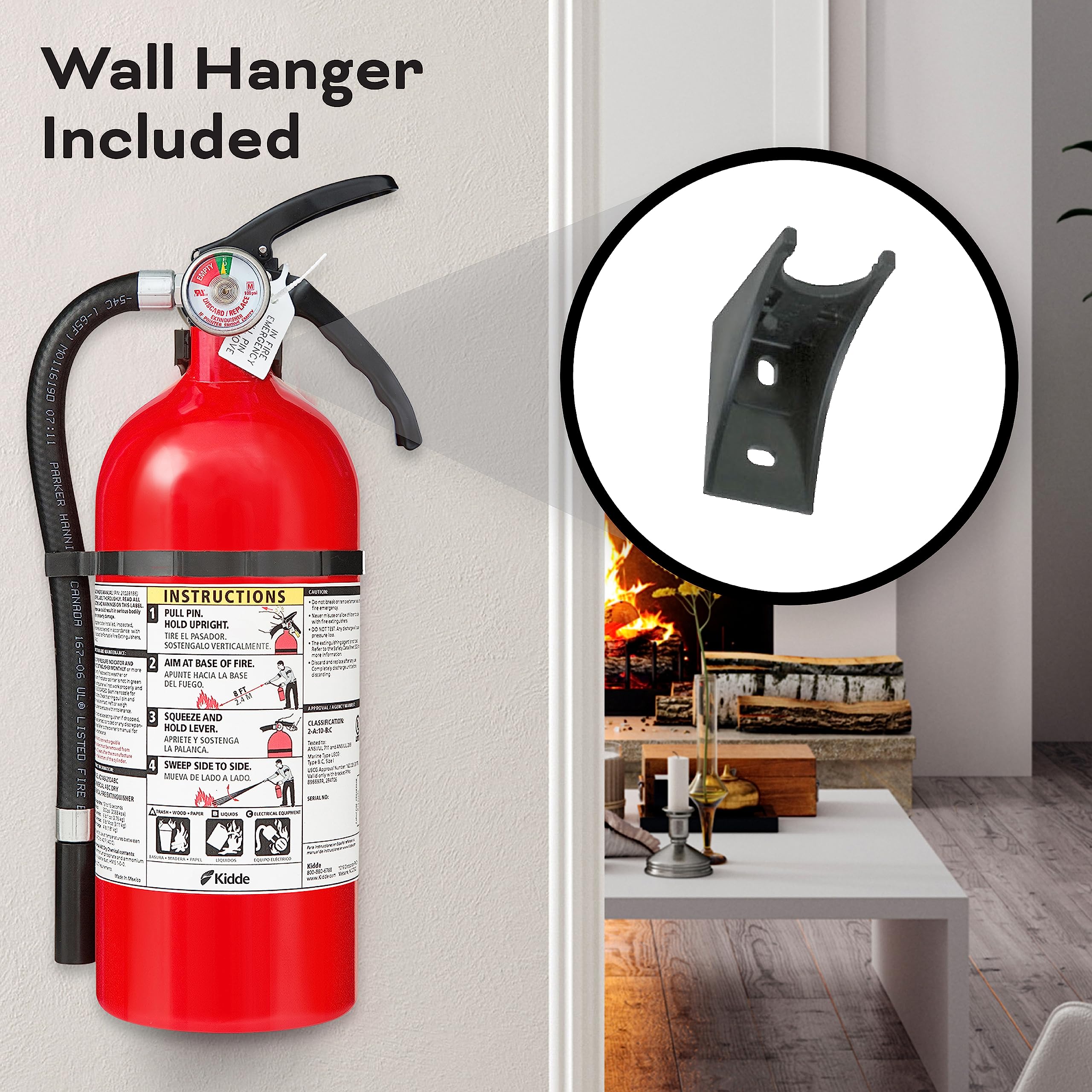 Kidde Basic Use Fire Extinguisher With Easy Mount Bracket, 49% OFF
