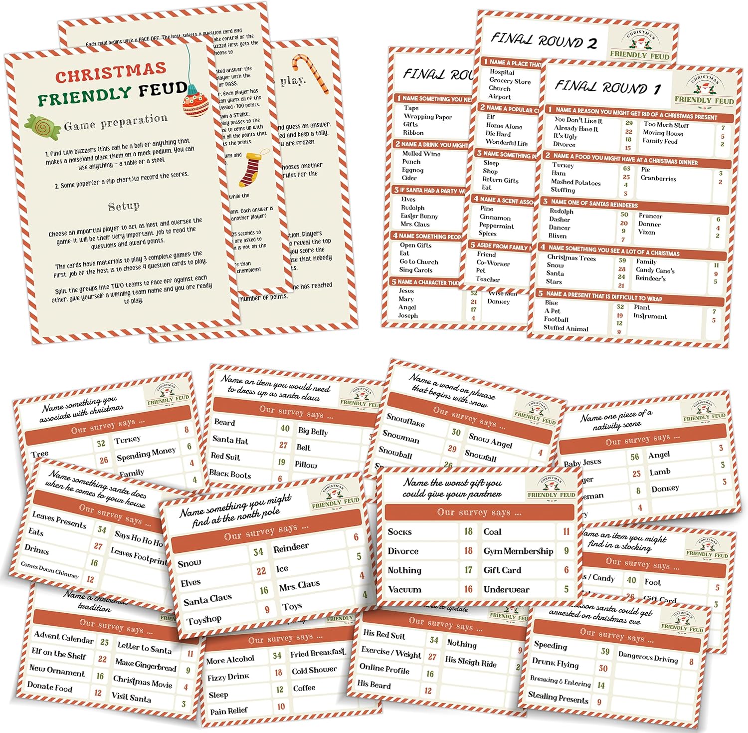 Amazon.com: QOFO Christmas Friendly Feud Game - The Hilarious Party ...