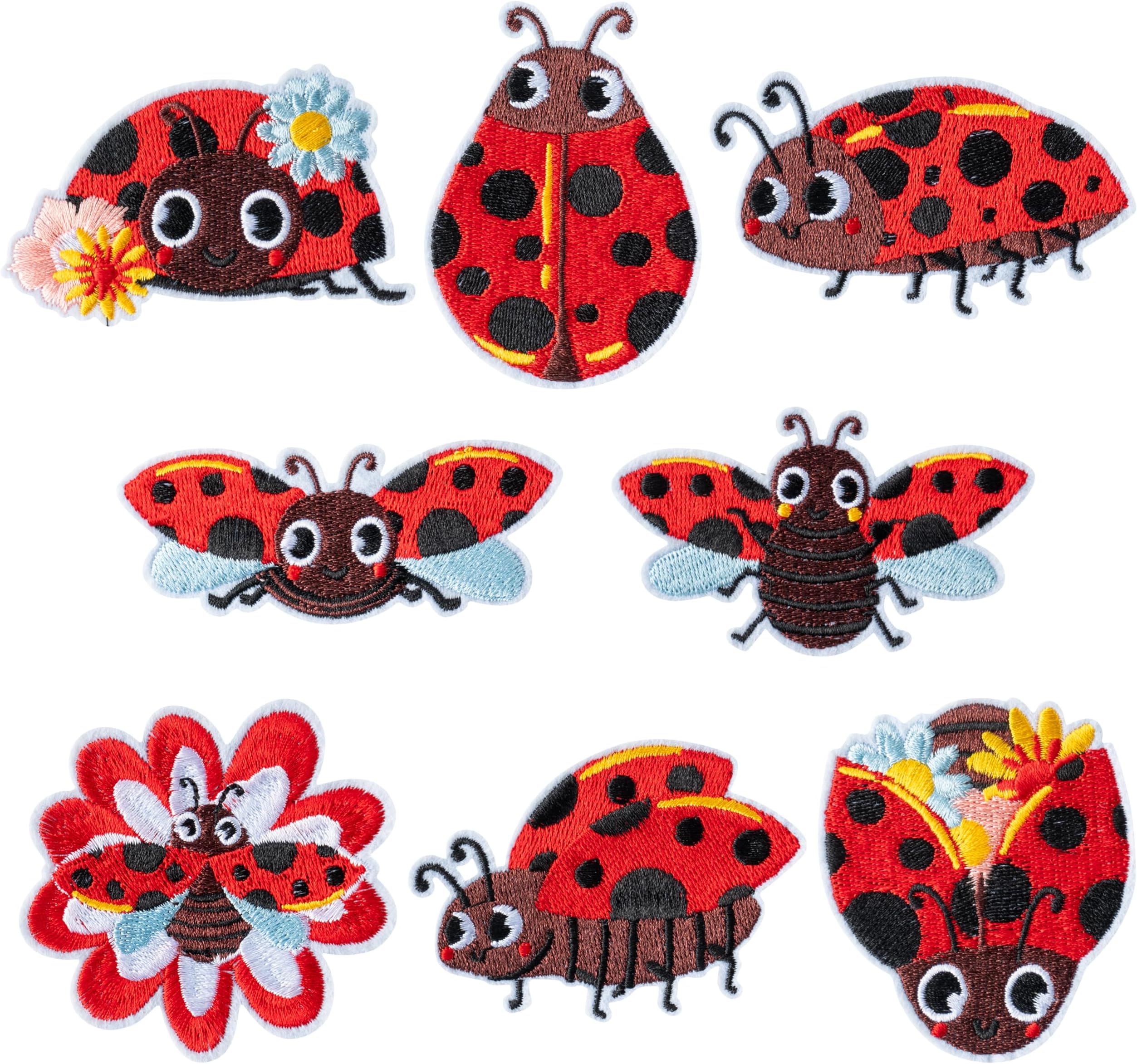 Amazon.com: U-Sky Sew or Iron on Patches, 3pcs Cute Ladybug Patches for ...