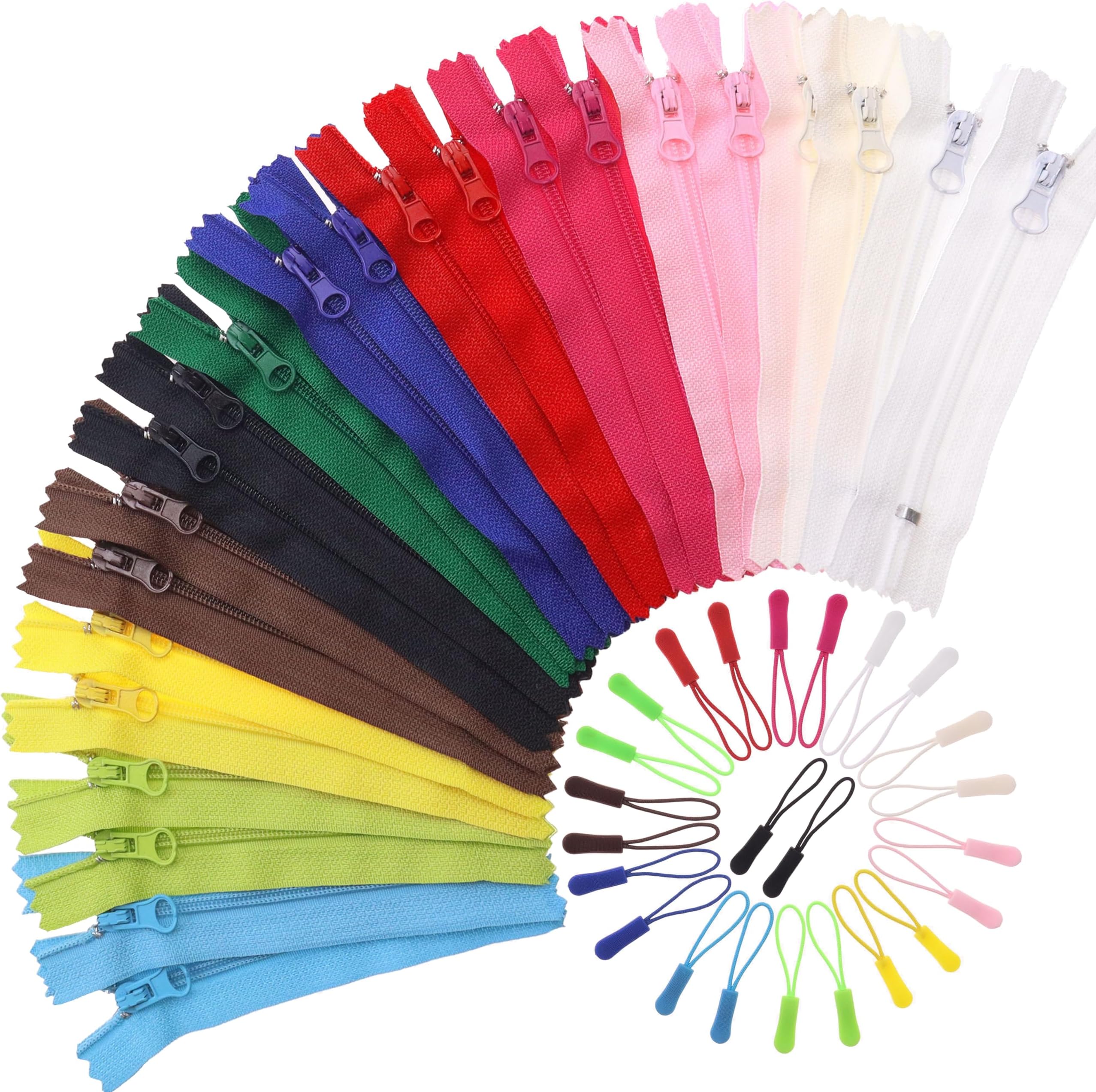 Amazon.com: Y.K.K 3G10-10MIX Zipper with Ball, Gold, Mix 3.9 inches (10 ...