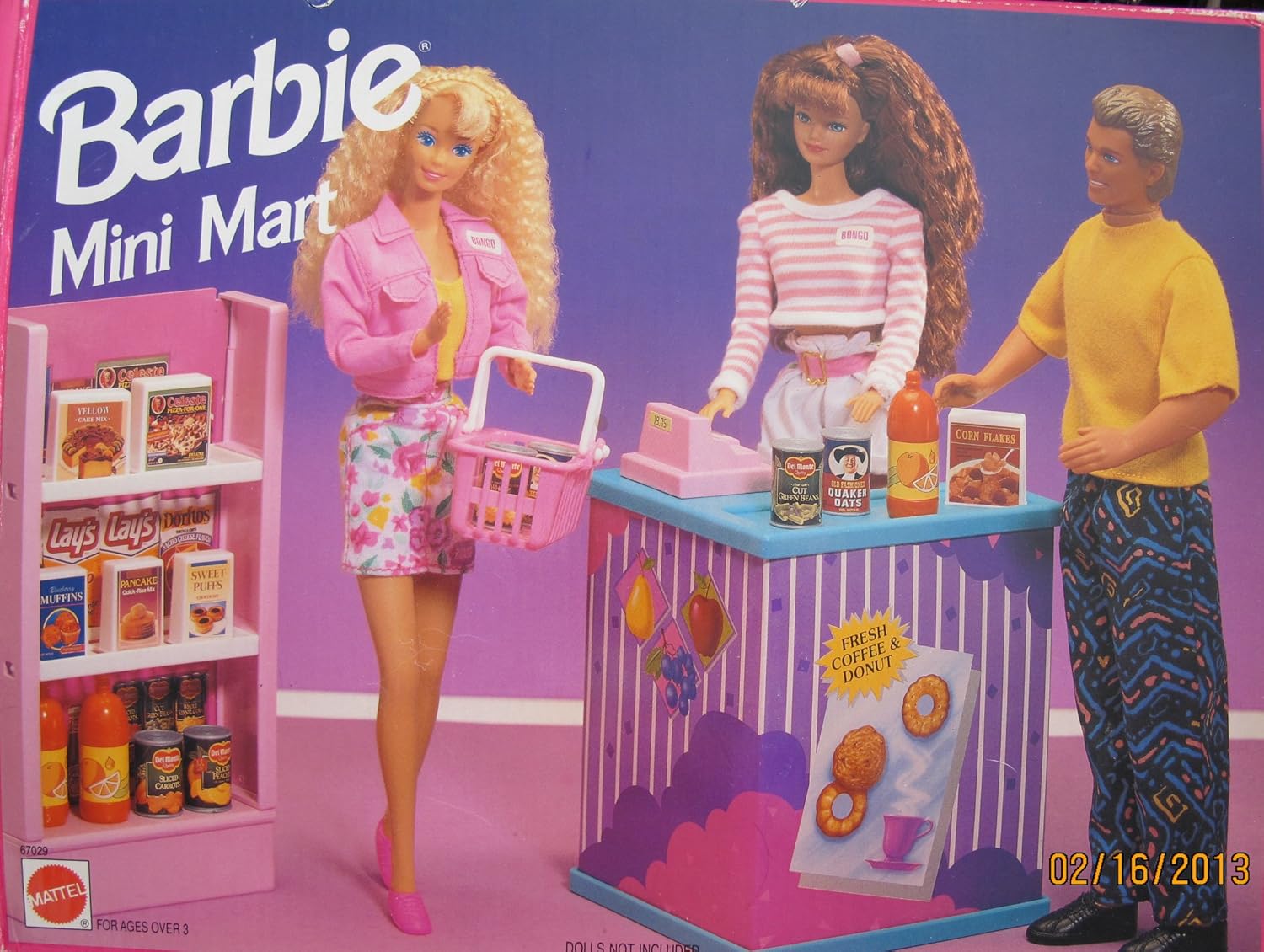 Amazon.com: Barbie MINI MART Playset w Check Out Counter, Pretend FOOD ...