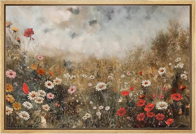 Amazon.com: MUDECOR Framed Canvas Print Wall Art Vintage Pastoral ...