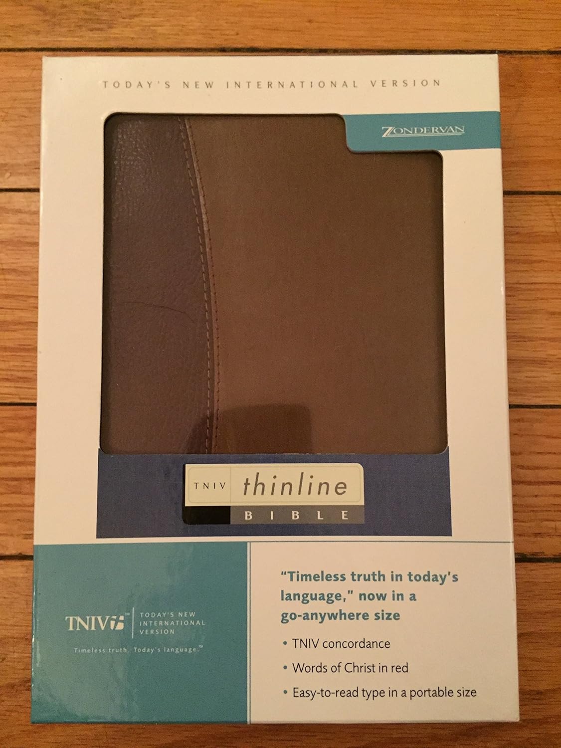 TNIV Thinline Bible: Burgundy/Pecan European Leather (Today's New ...