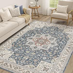 Amazon.com: Vintage Living Room Area Rug 7x9 - Large Soft Washable ...