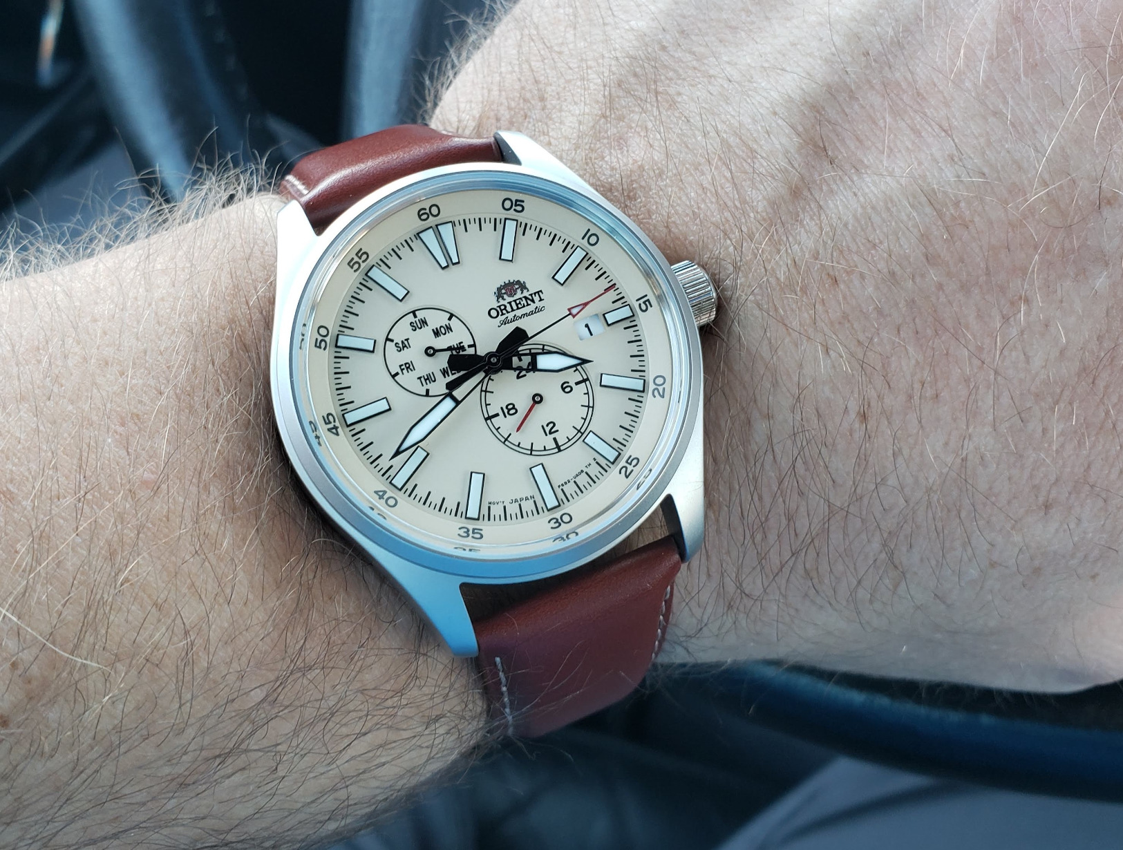 Amazon.com: ORIENT Men's Stainless Steel Japanese Automatic Sport Watch ...