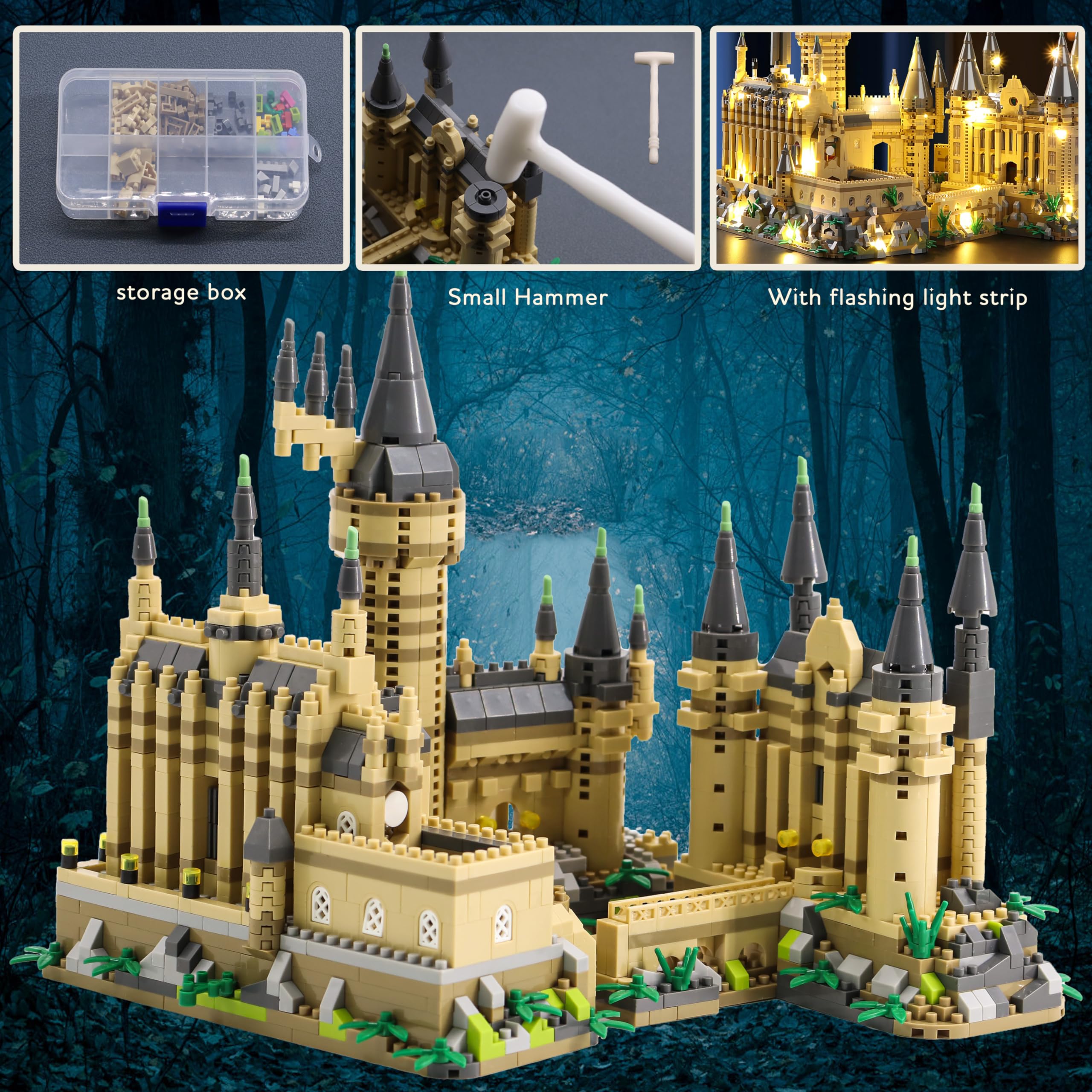 Snapklik.com : KeVeuLen Harry Magic School Castle Building Blocks ...