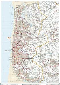 Blackpool - FY- Postcode Wall Map - Paper : Amazon.co.uk: Stationery ...