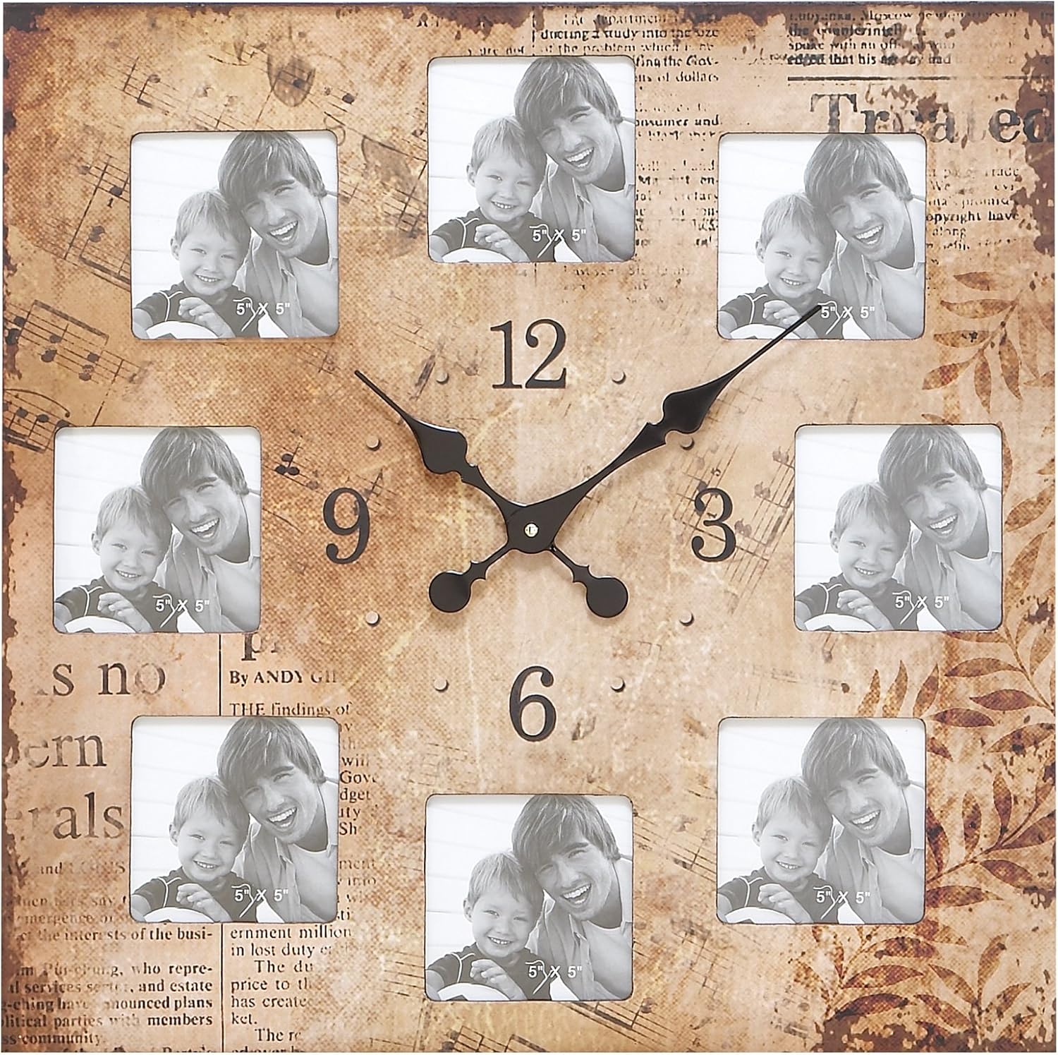 Amazon.com - Wood Wall Clock Picture Frame - Name Picture Frame