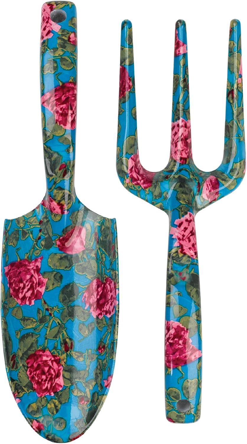 V&A Roses Garden Tool Set - Pink/ Blue : Amazon.co.uk: Garden