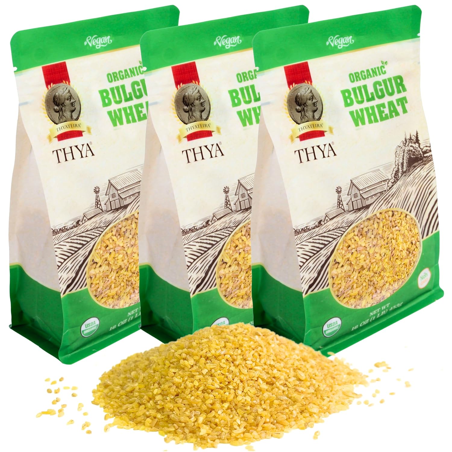Amazon.com : THYA Organic Bulgur Wheat, 3 LB (3 x 1 LB Packs) : Grocery ...