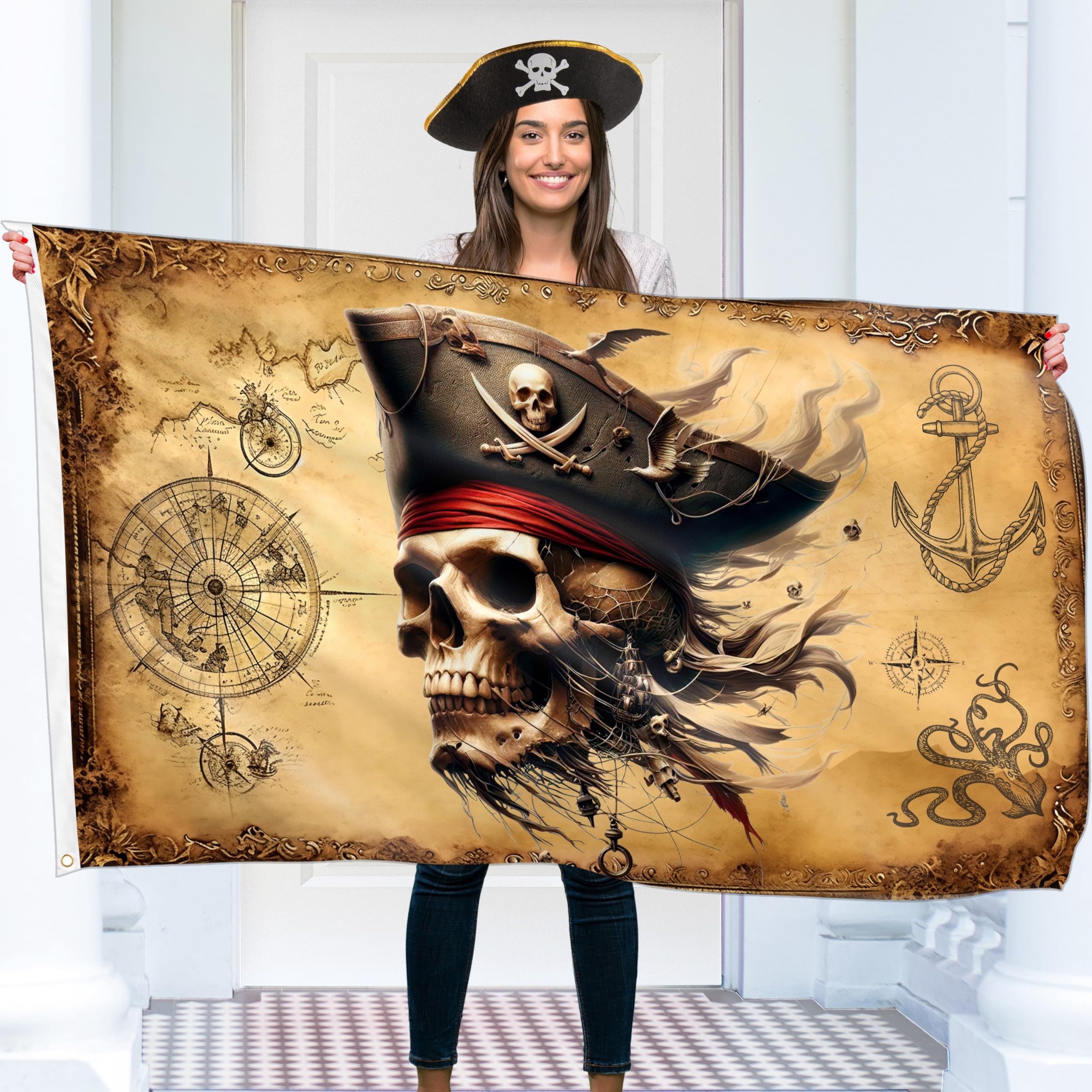 Jolly Roger Flag Printable Jolly Roger Flag 3x5 Ft And Garden Flags