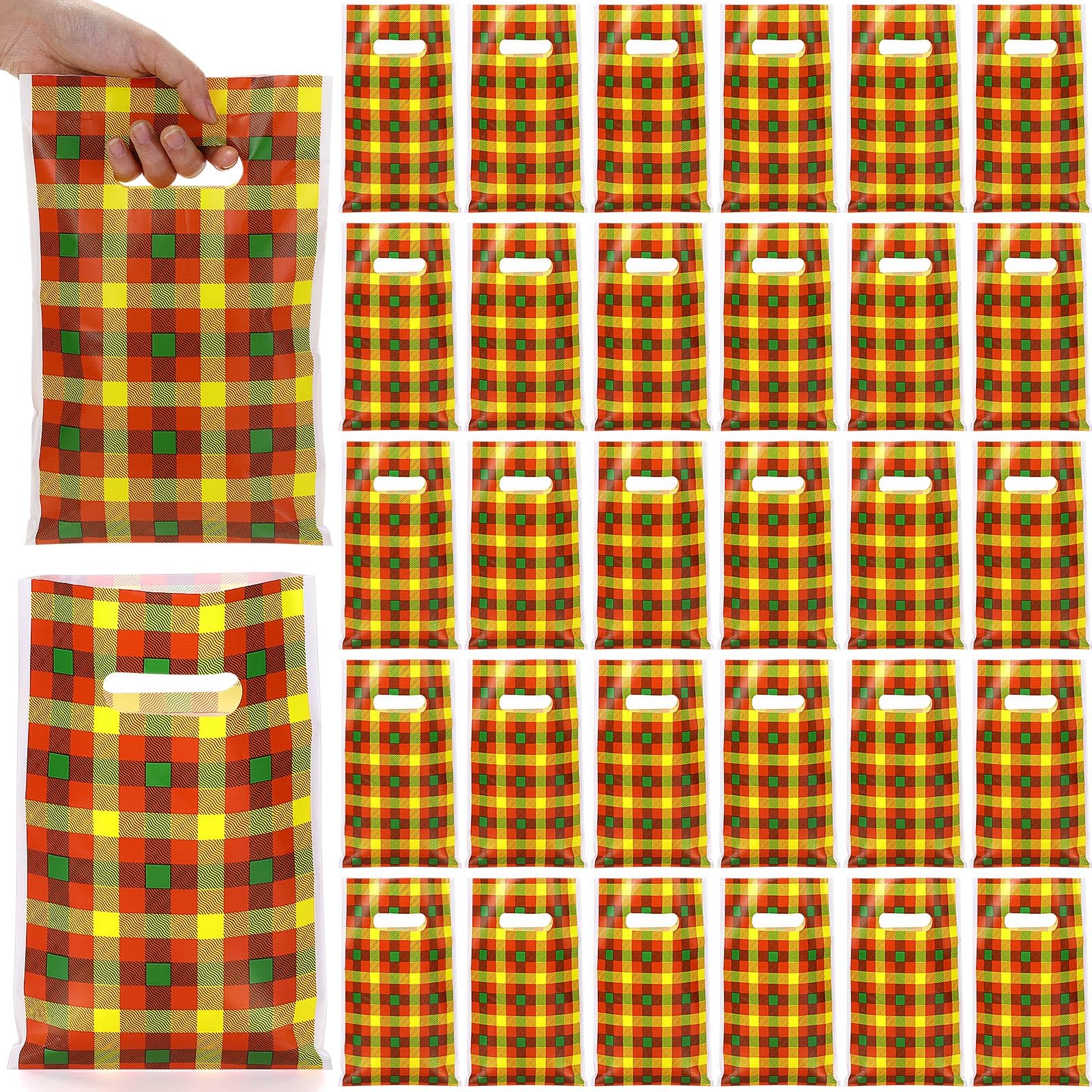 Amazon.com: GliCraft 100 Pcs Fall Gift Bags with Handle Thanksgiving ...