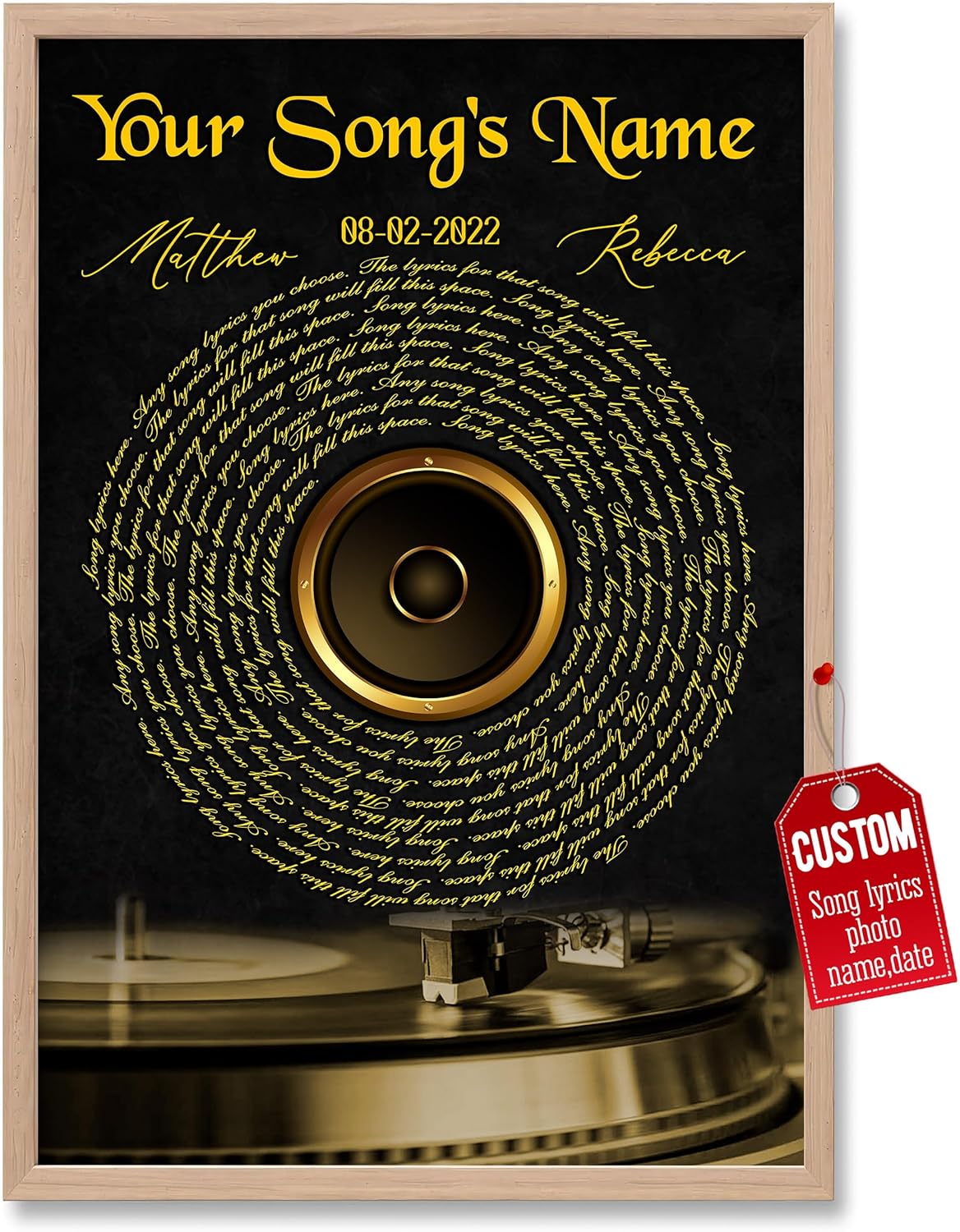Amazon.com: H-DEWALL Customized Song Lyrics Poster Gifts For Her ...