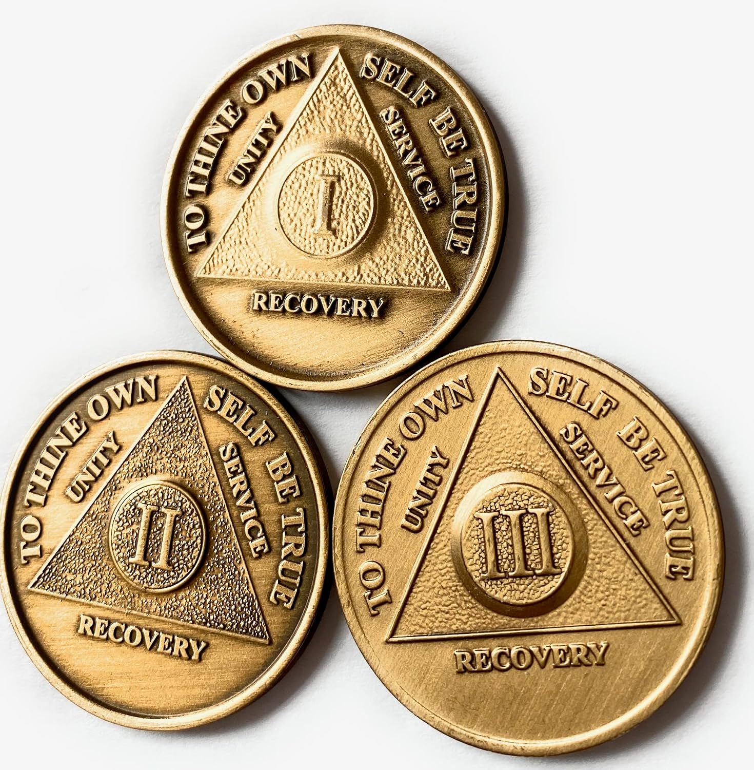 Amazon.com: Set of 1 2 3 Year AA Medallion Metal Traditional Style ...