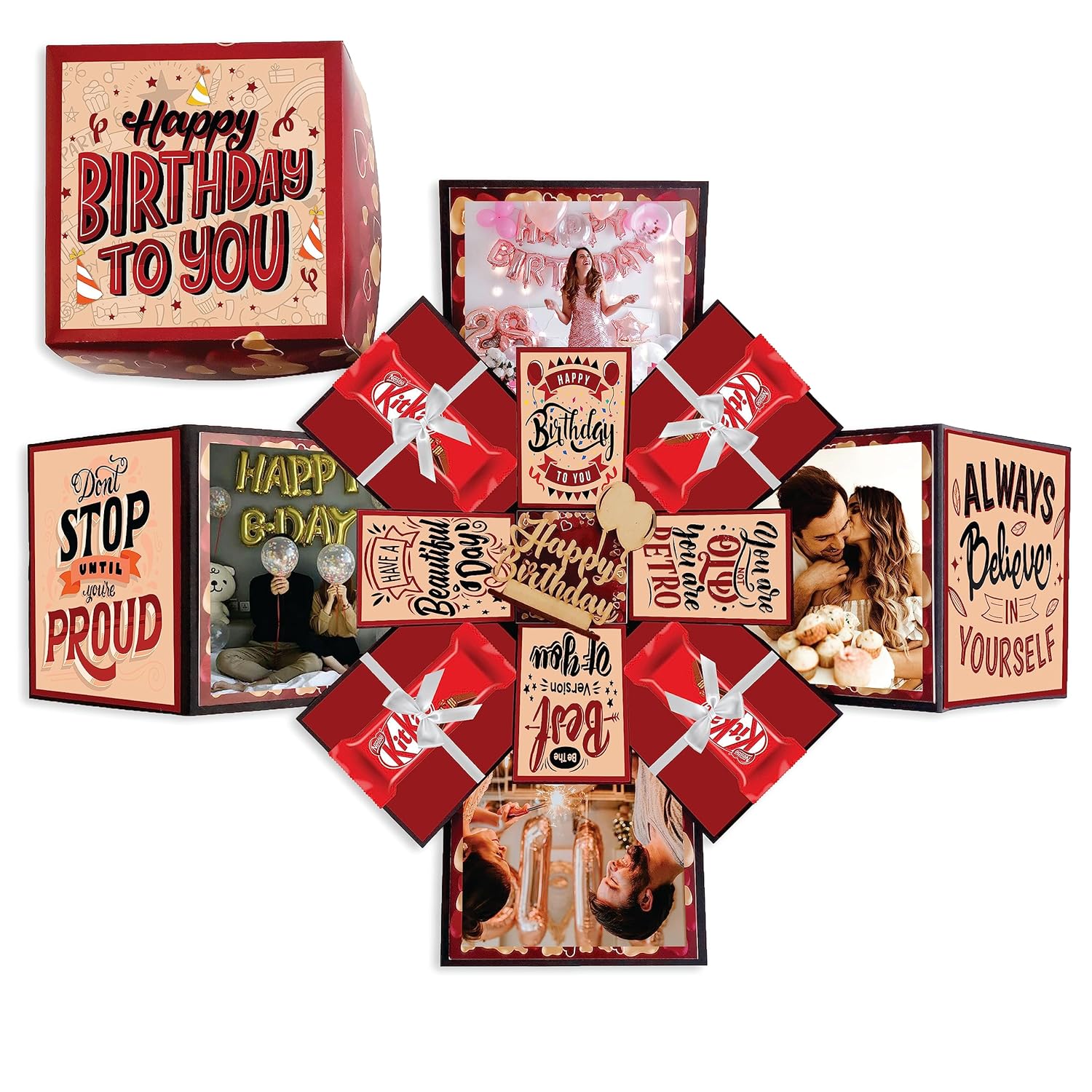 Explosion Box for Birthday Gift, chocolate explosion box 3 layer for ...