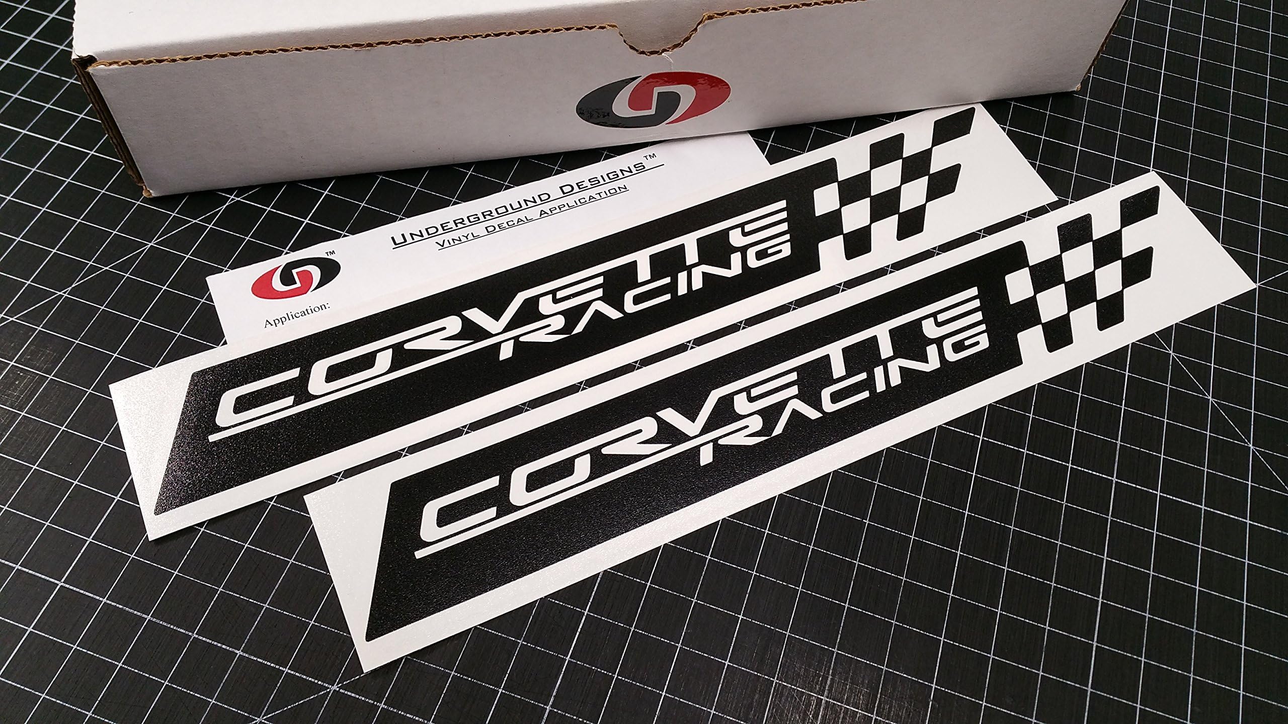 Amazon.com - Corvette Racing Decal Checkered Flag Sticker LS1 LS2 LS3 ...