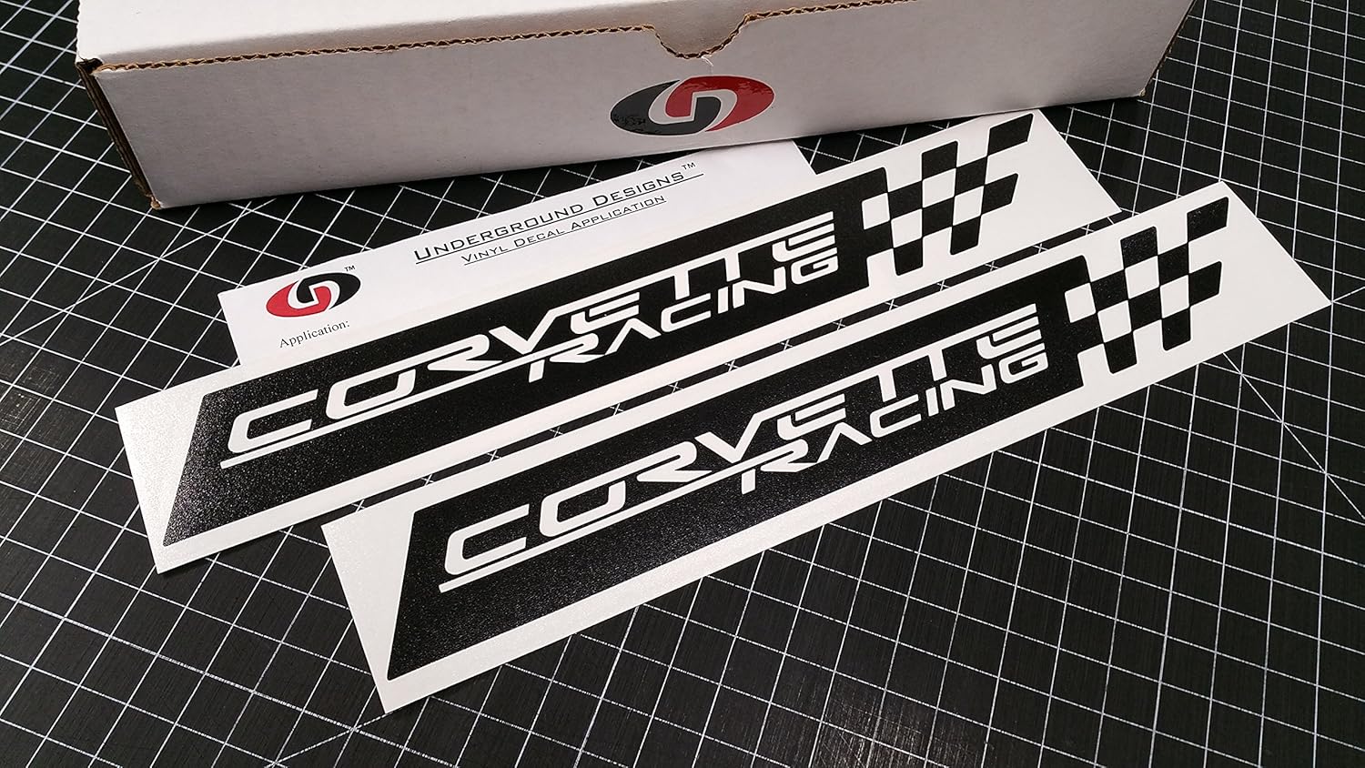 Amazon.com - Corvette Racing Decal Checkered Flag Sticker LS1 LS2 LS3 ...