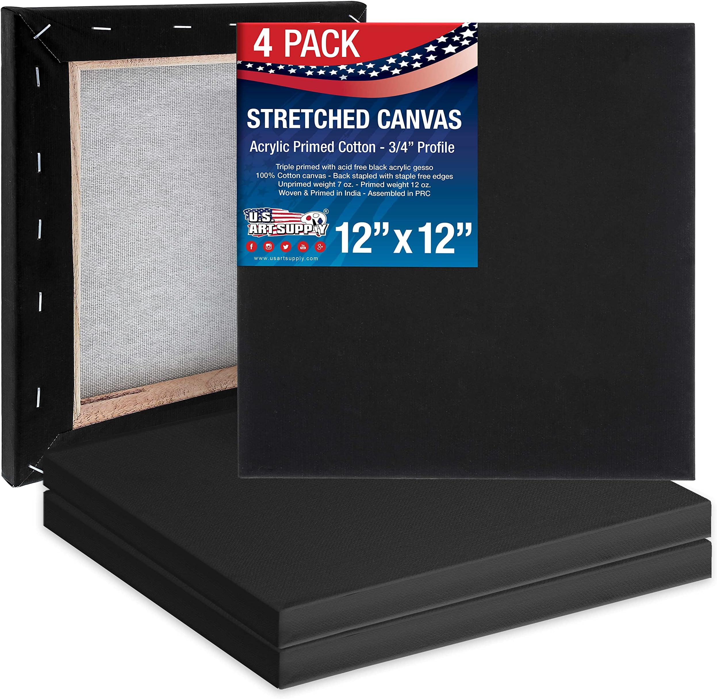 Amazon.com: milo Stretched Artist Canvas | 12x12 inch | Value Pack of 8 ...