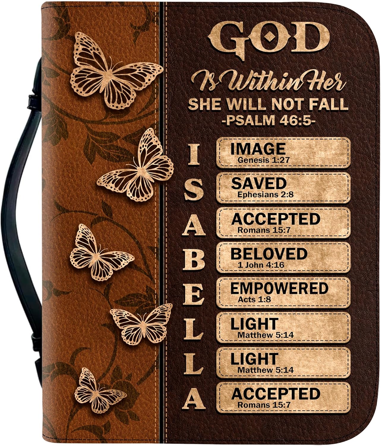 Amazon.com: Funda de la Biblia personalizada para hombres, funda de la Biblia cristiana de piel ...