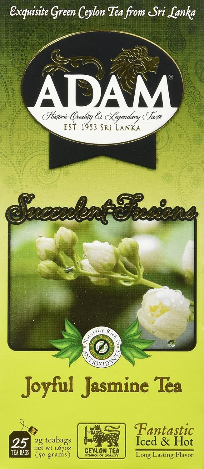 Amazon.com : Adam Tea, Joyful Jasmine, 100 Count : Grocery & Gourmet Food