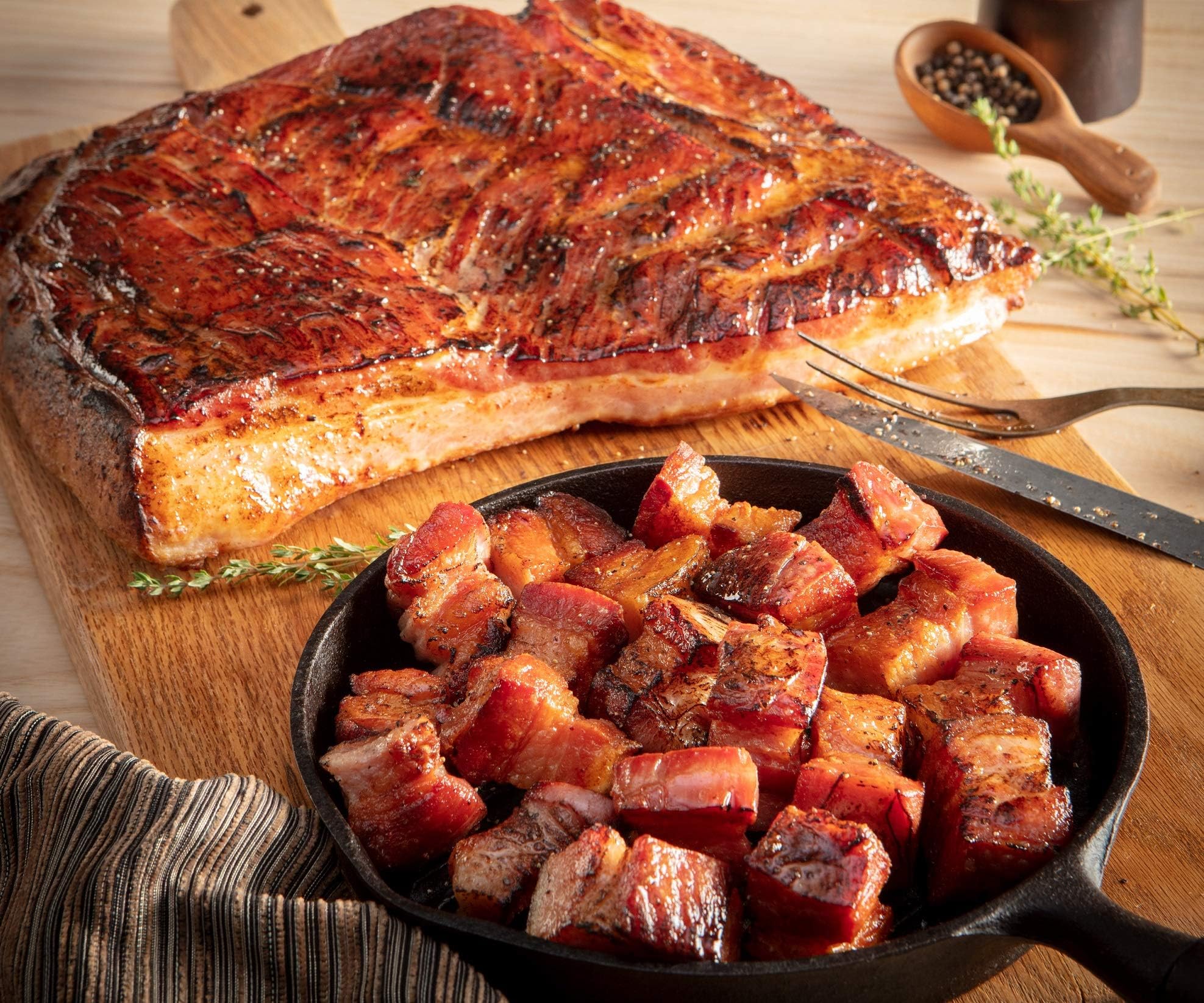 Amazon.com : Burgers' Smokehouse Whole Original Hickory Smoked Bacon ...