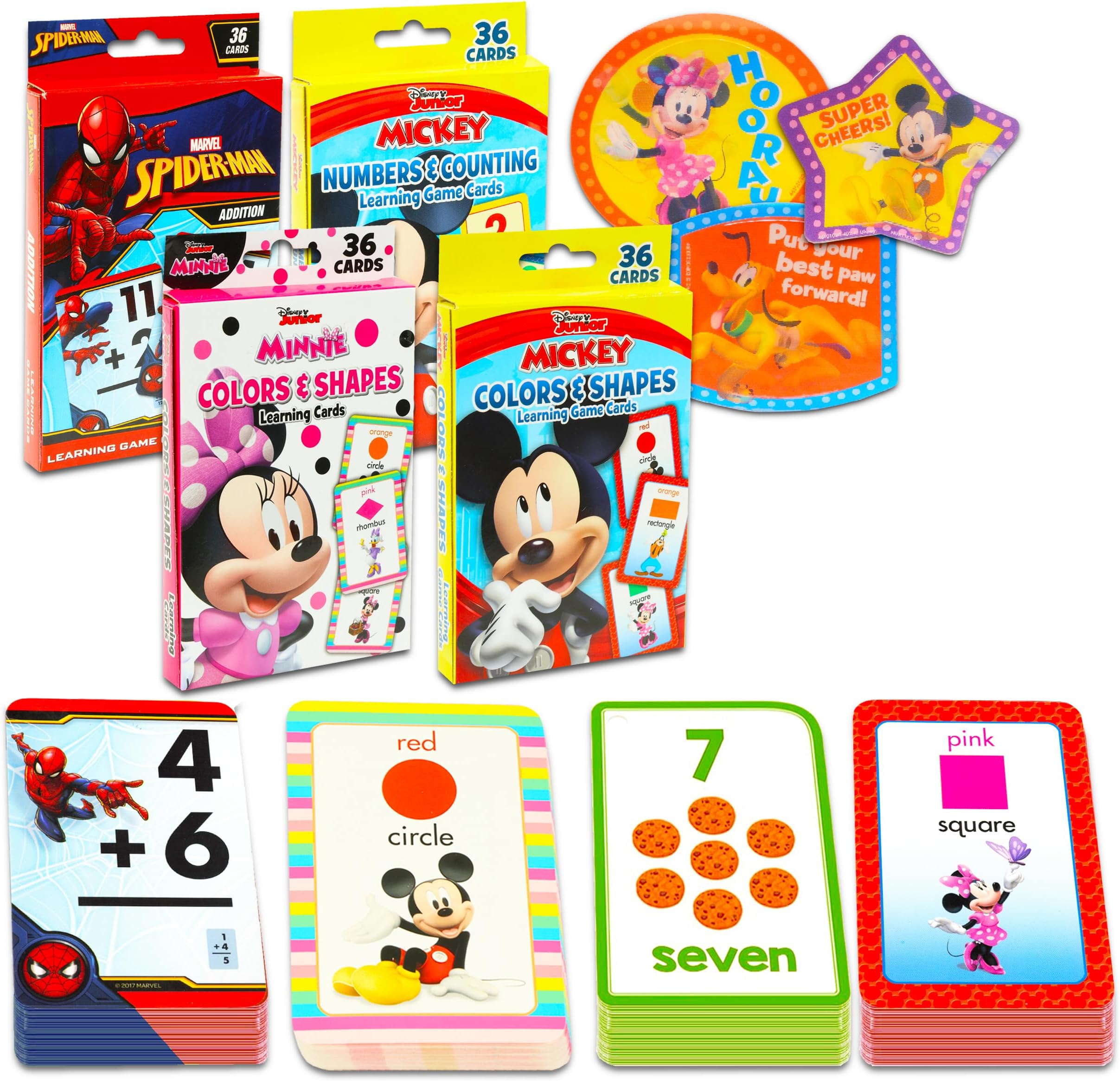Amazon.com: Disney Flash Cards for Toddlers 2-4 - Bundle of 4 Early ...