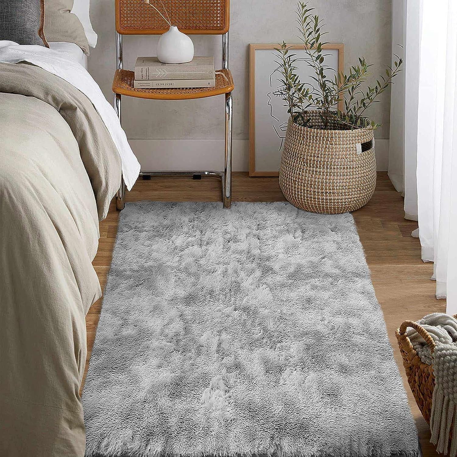 Leesentec Area Rugs Soft Fluffy Carpets For Living room Shaggy Floor ...
