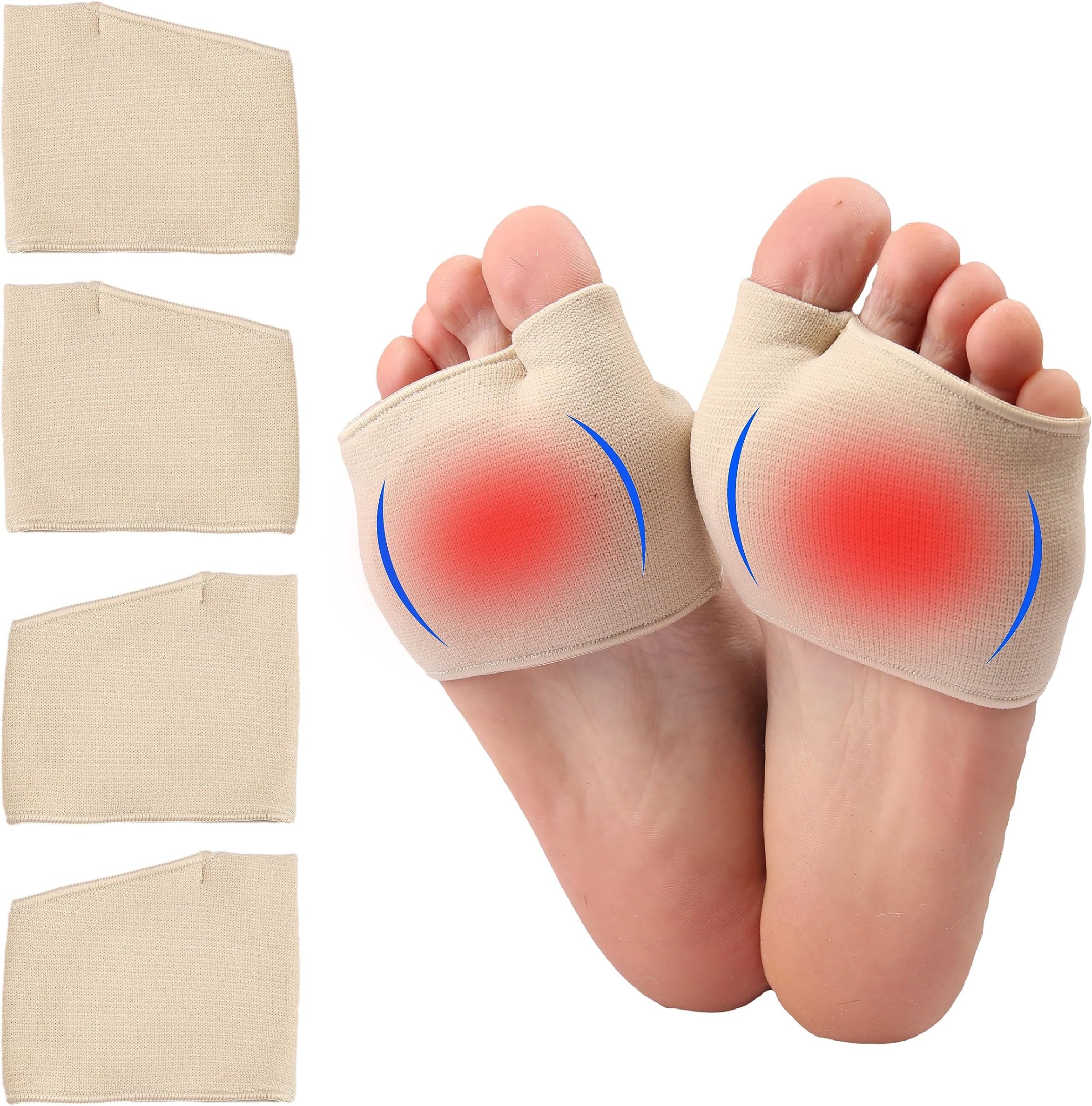 Amazon.com: TURMERIC DEFENSE Metatarsal Pads - Ball of Foot Cushions ...