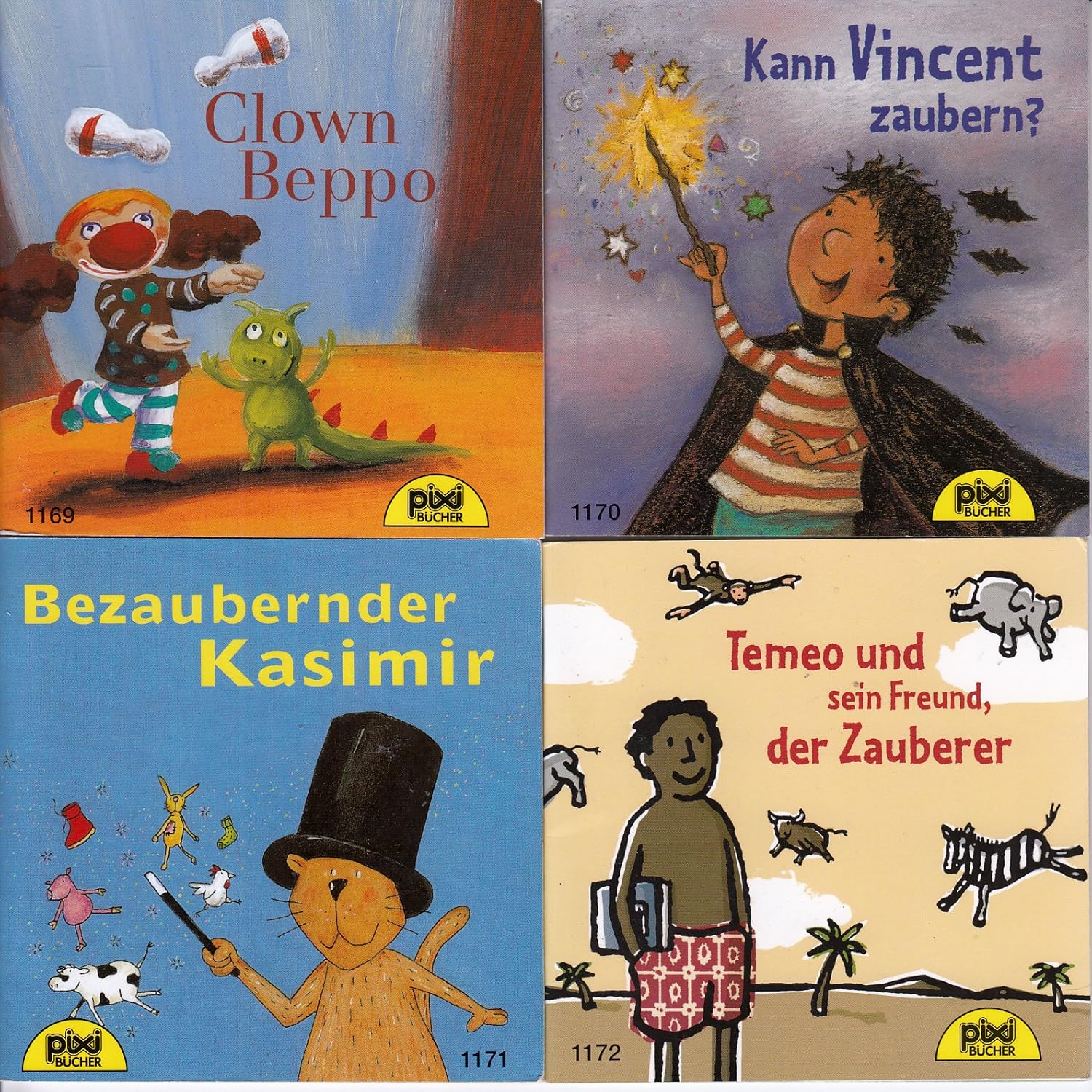 4 Pixi-Bücher aus Serie 137: Nr. 1169 Clown Beppo; 1170 Kann Vincent ...