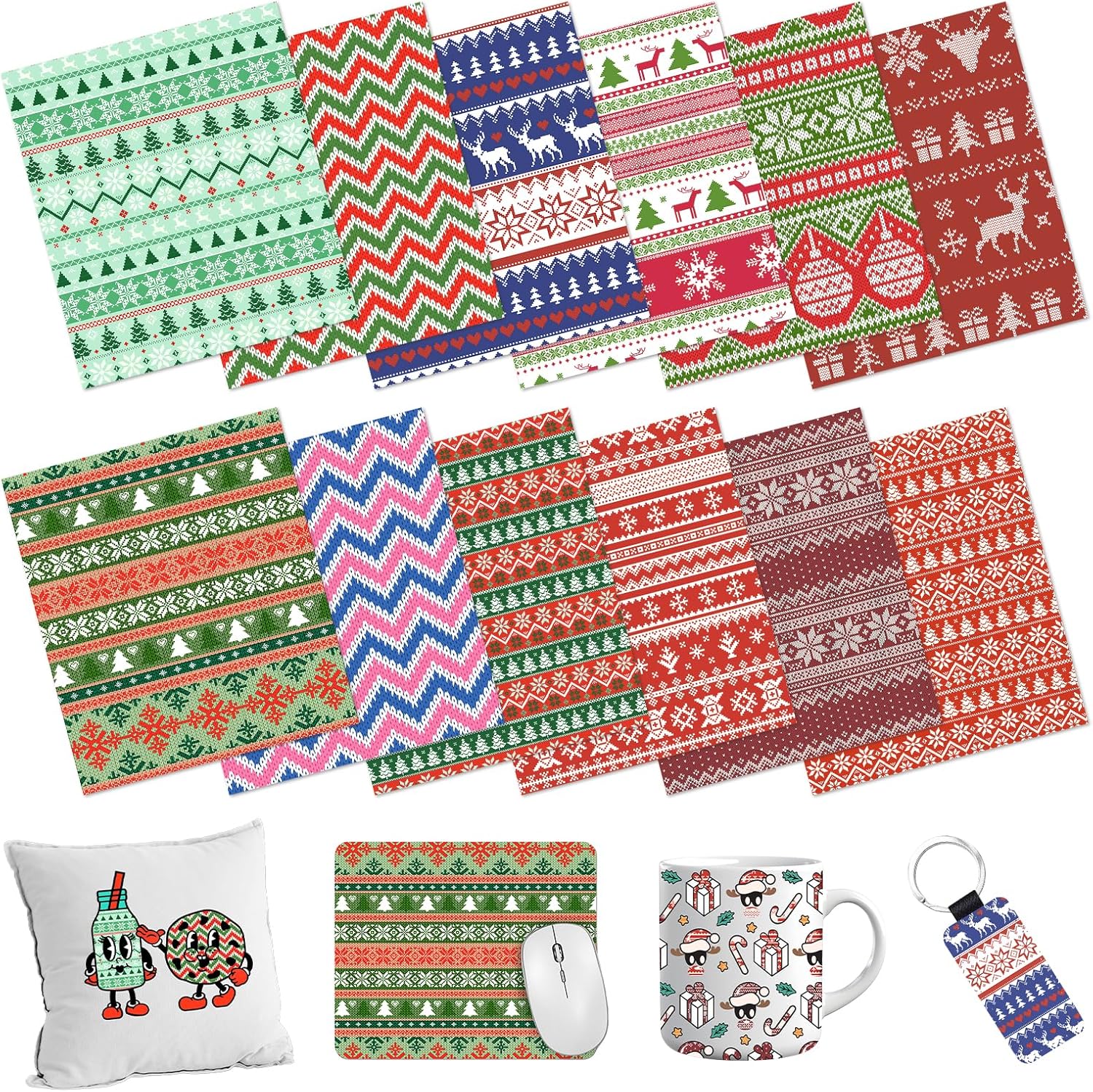 Amazon.com: HTVSTD Sweater Sublimation Pattern Transfer Paper - 12 ...