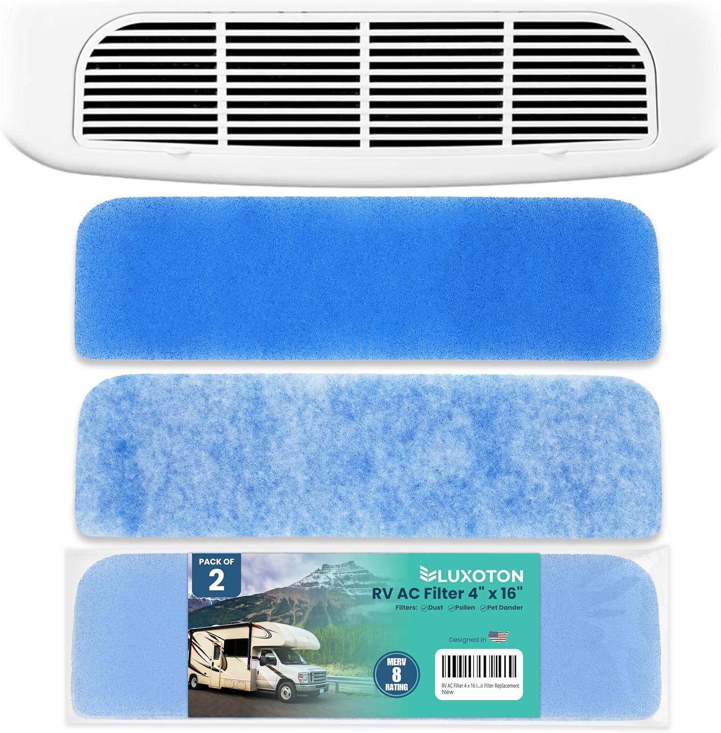 Amazon.com: LUXOTON For Coleman Mach RV AC Filter Replacement - 4 x 16 ...