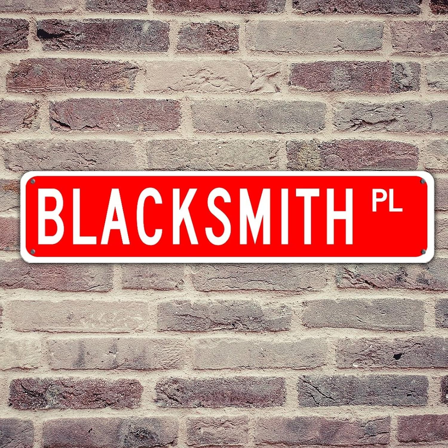 Amazon.com : Shop Home Decor Metal Signs Blacksmith Red Funny Novelty ...